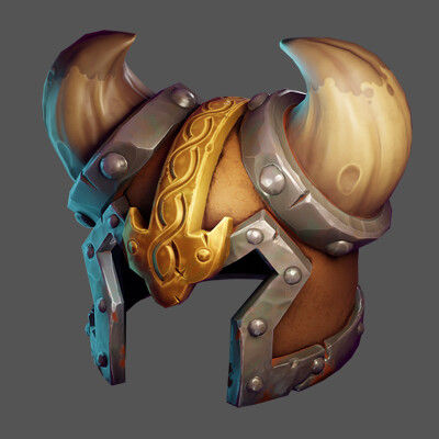 Odin Fernandez Moreno 3D Artist - Stylized Viking Helmet
