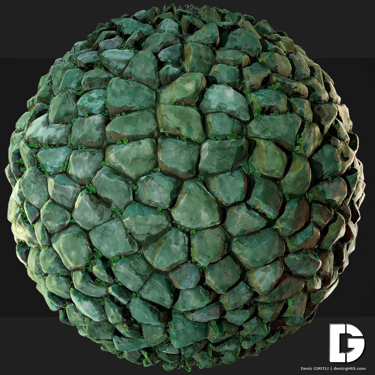 Deniz Giritli - Stylized Stone Wall Material - Substance Designer