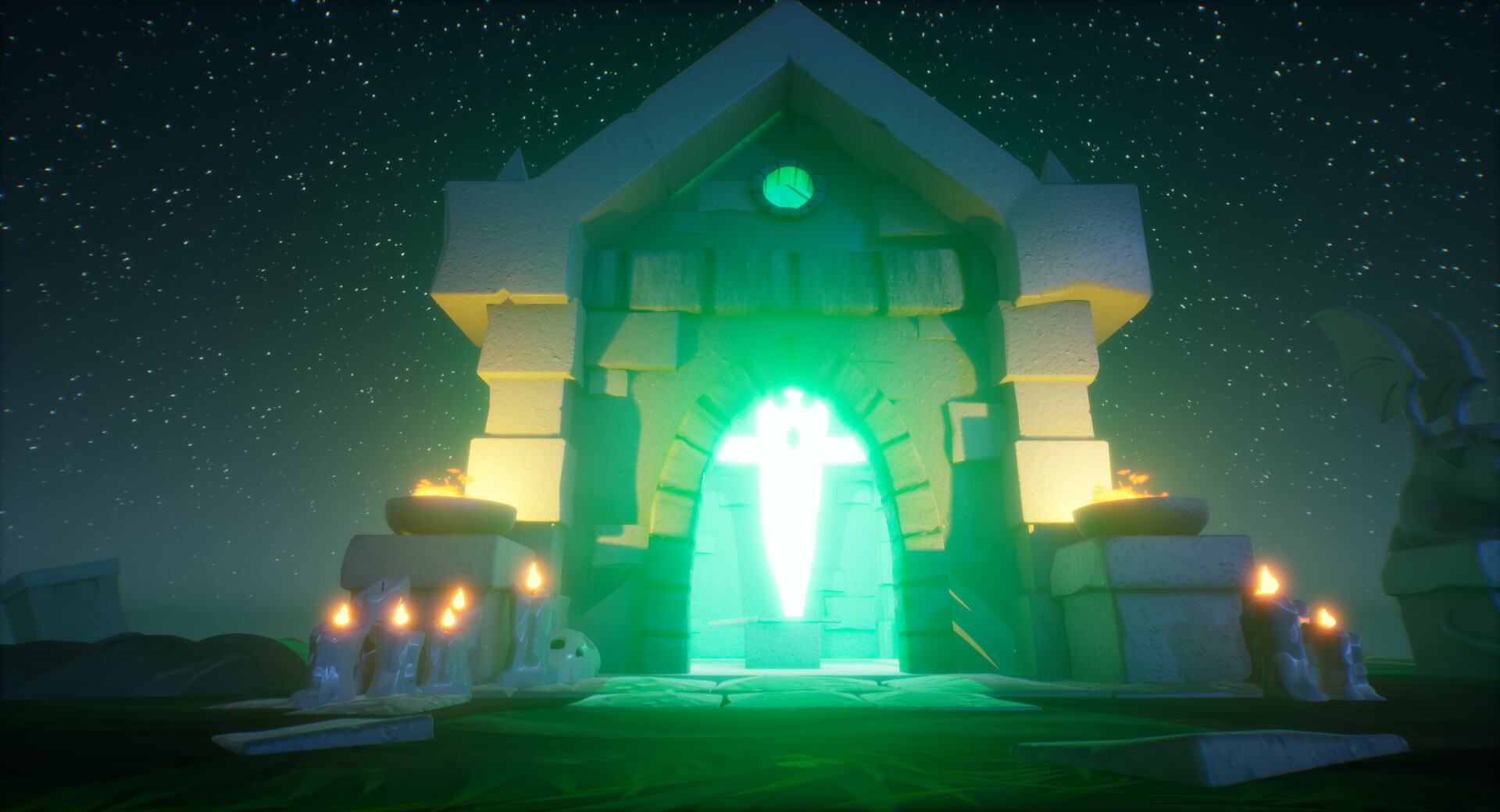 ArtStation - Spooky Mausoleum Scene