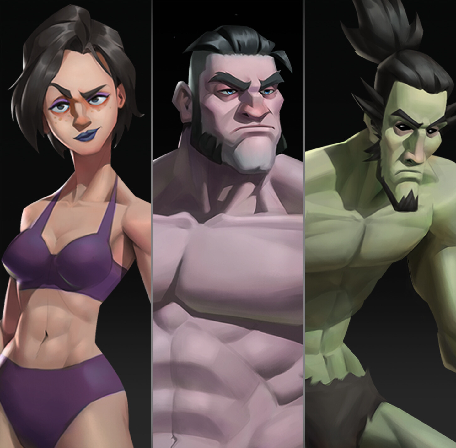 ArtStation - Body stylization exercises