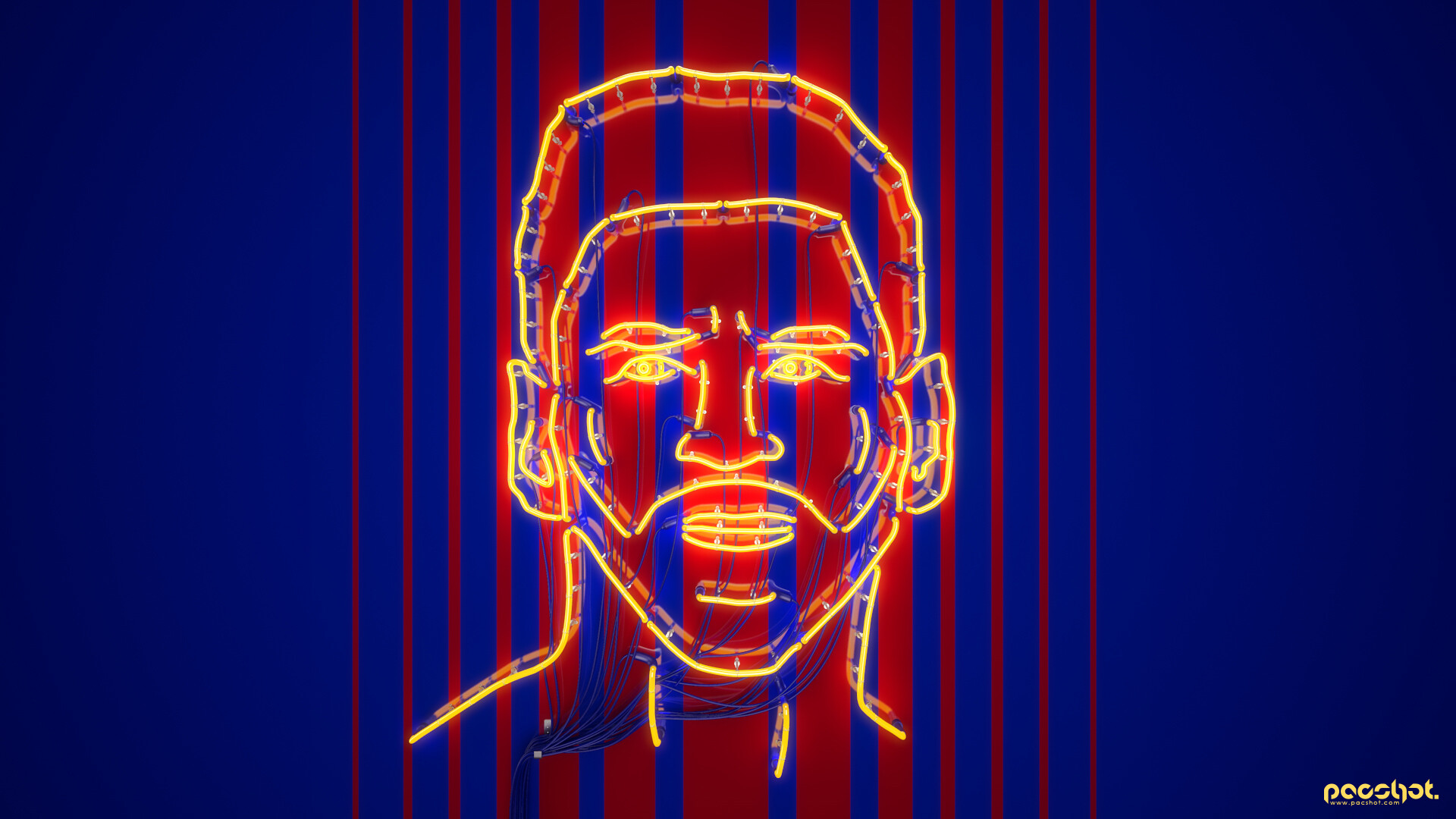 ArtStation - Lionel Messi 3D Neon