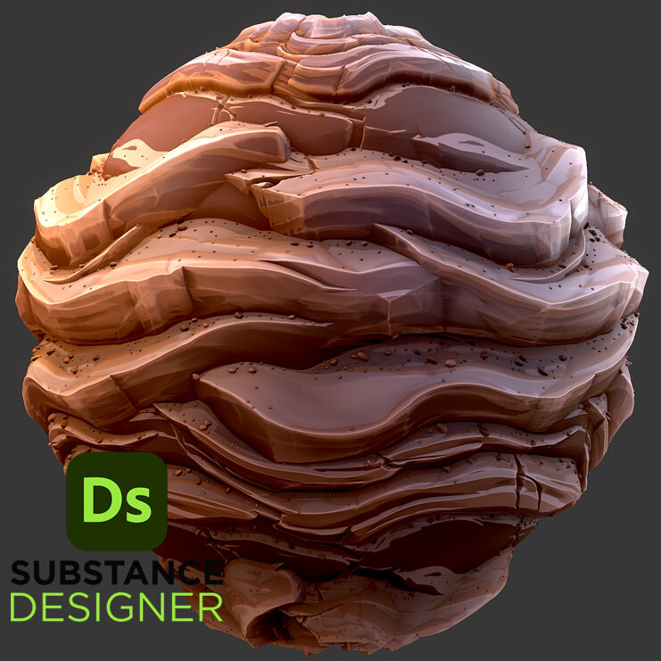 ArtStation - Stylized Desert Wall - Substance 3D Designer