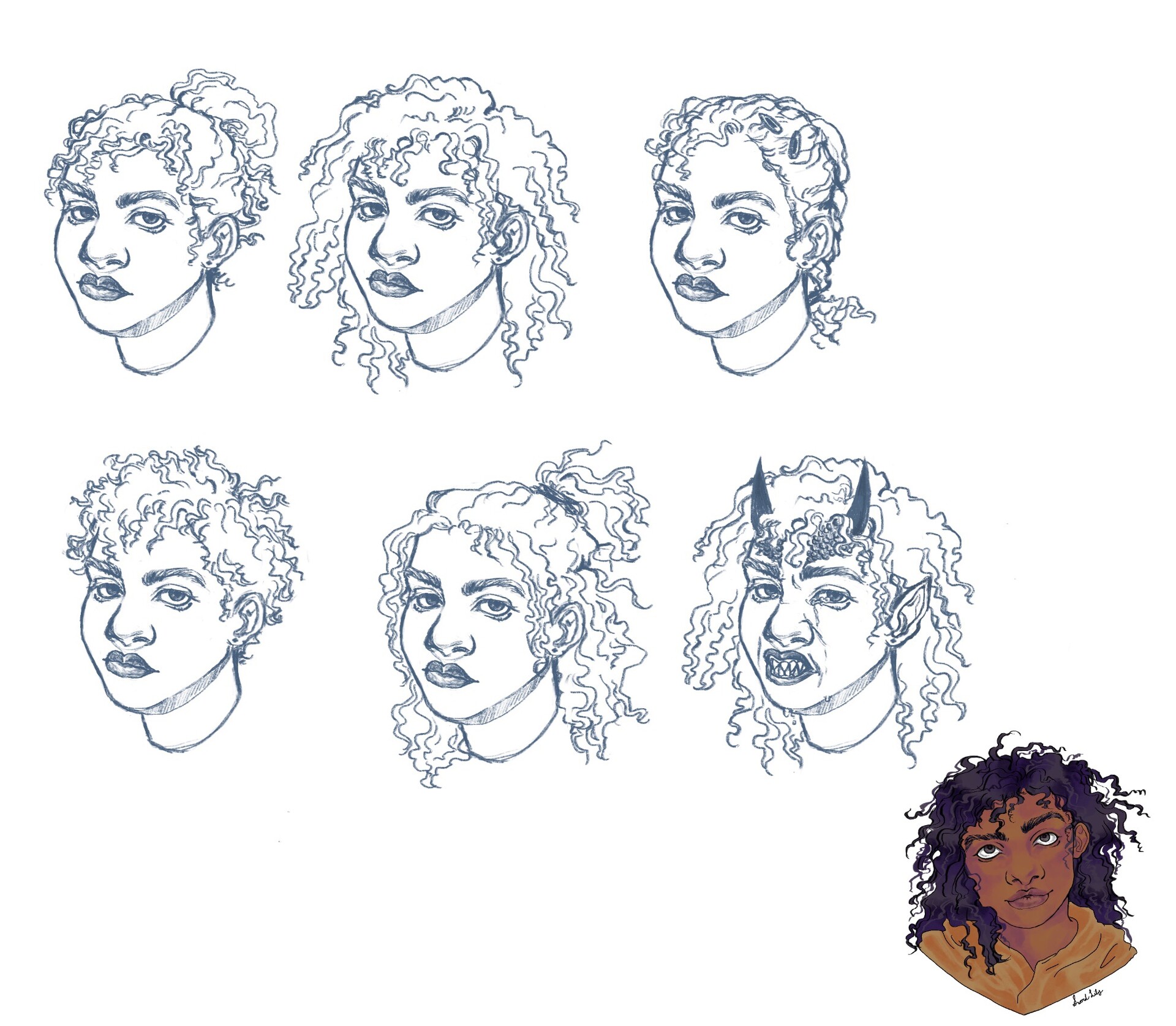 ArtStation - Collection detailing the revision process of Rune and Andrea