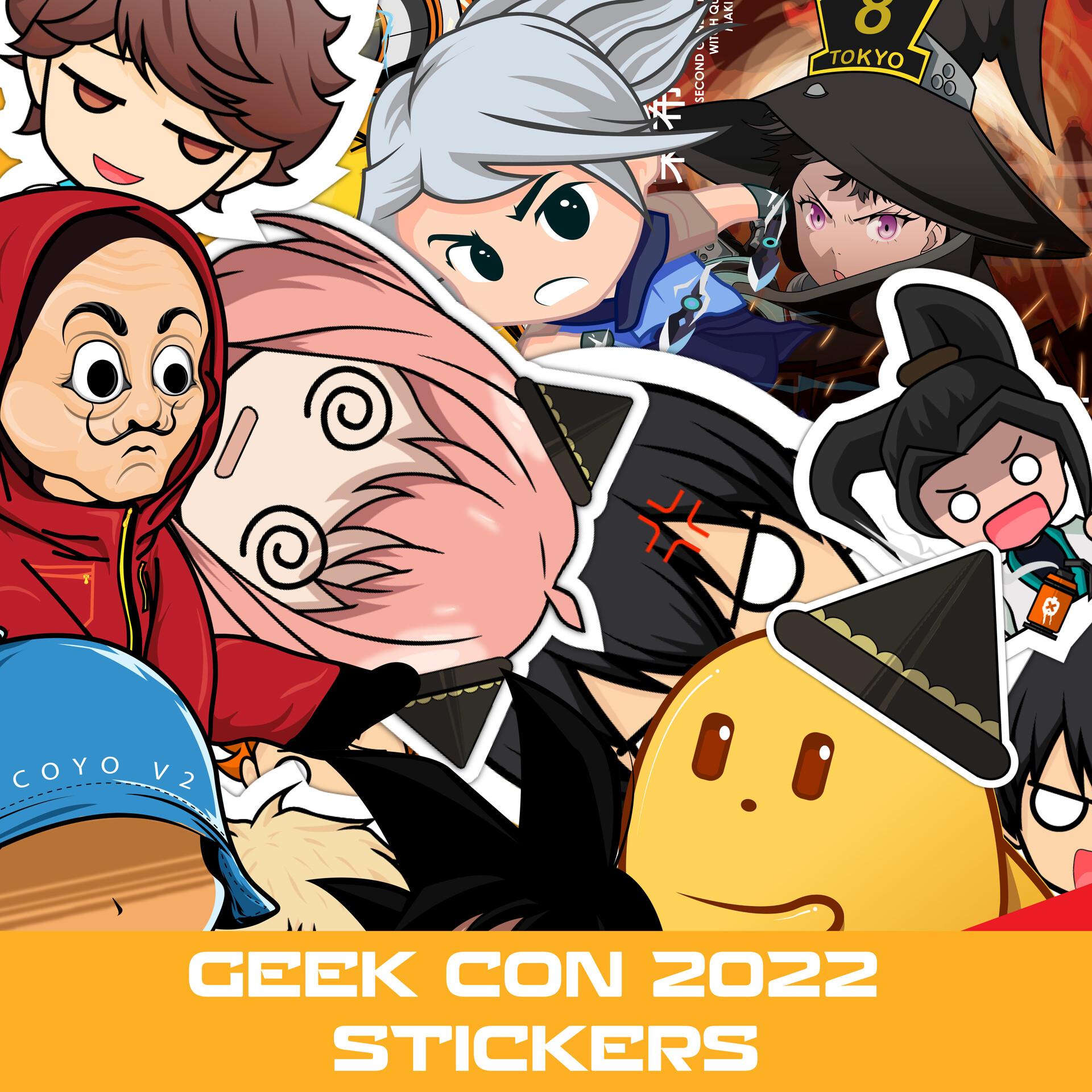 Ryan Deniel Tradio - Dumaguete Geek Con 2022 Sticker Merch Designs