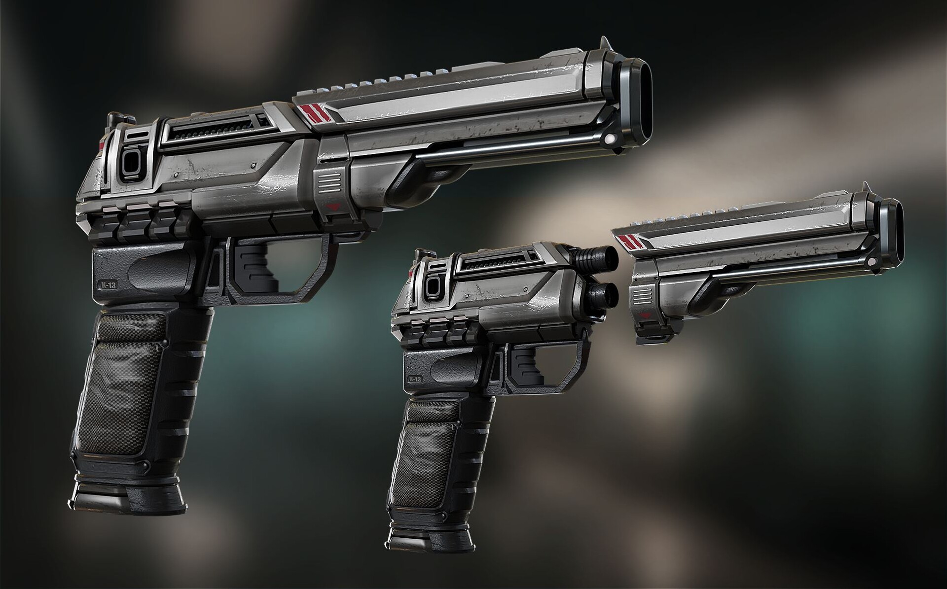 ArtStation - Cassette Futurism Pistol