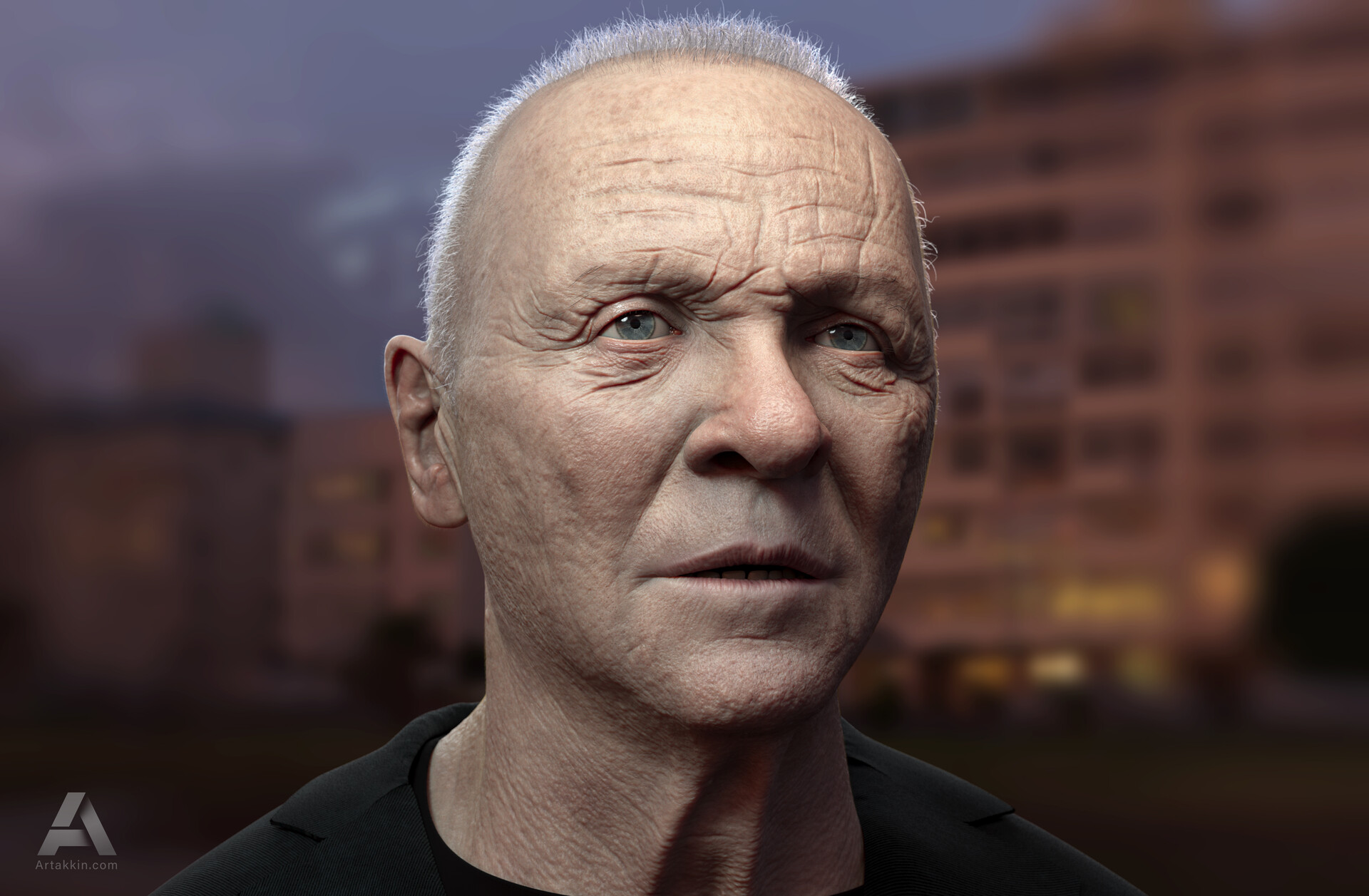 ArtStation - Anthony Hopkins 3D Portrait