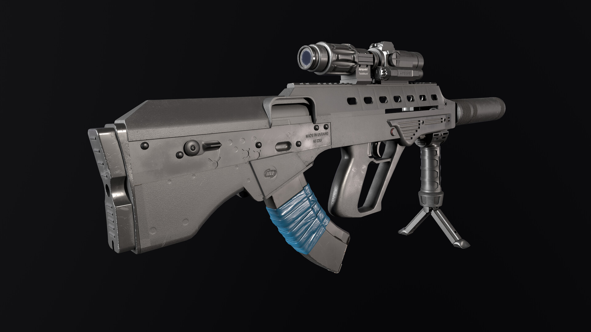ArtStation - Malyuk "Vulcan" Bullpup Rifle