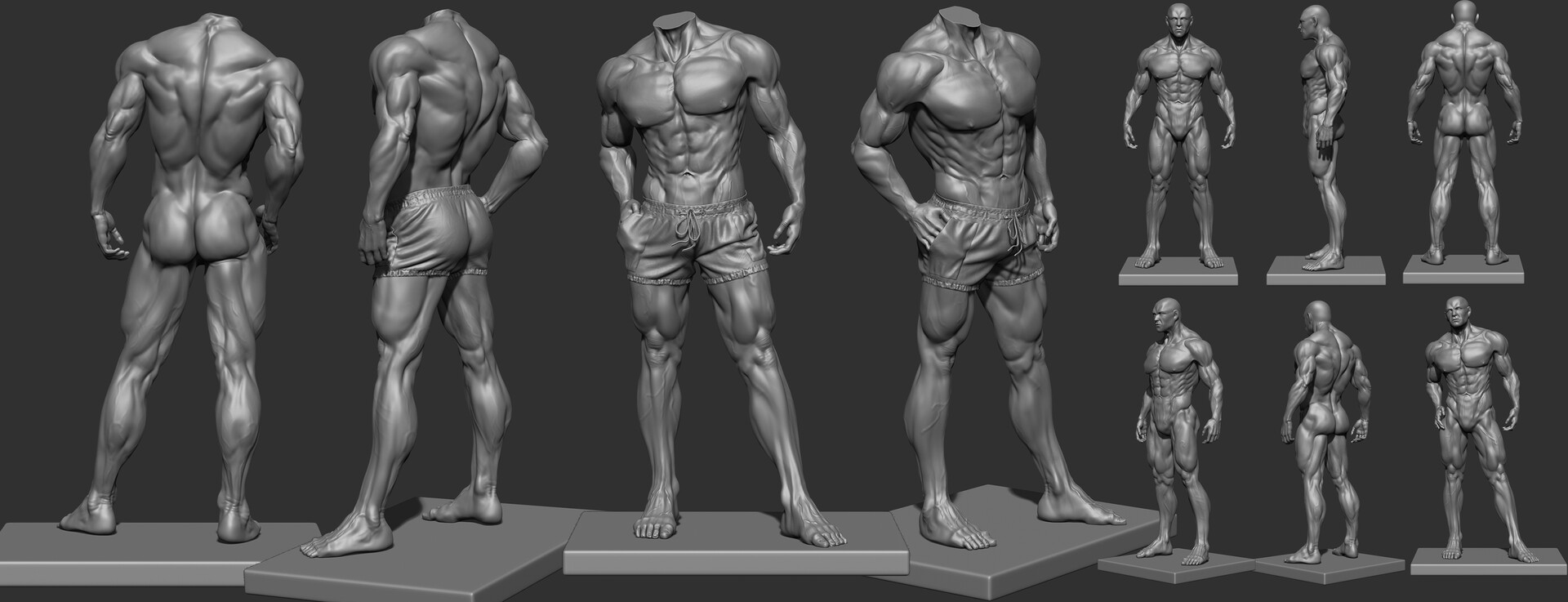 ArtStation - ZBrush Anatomy exercises