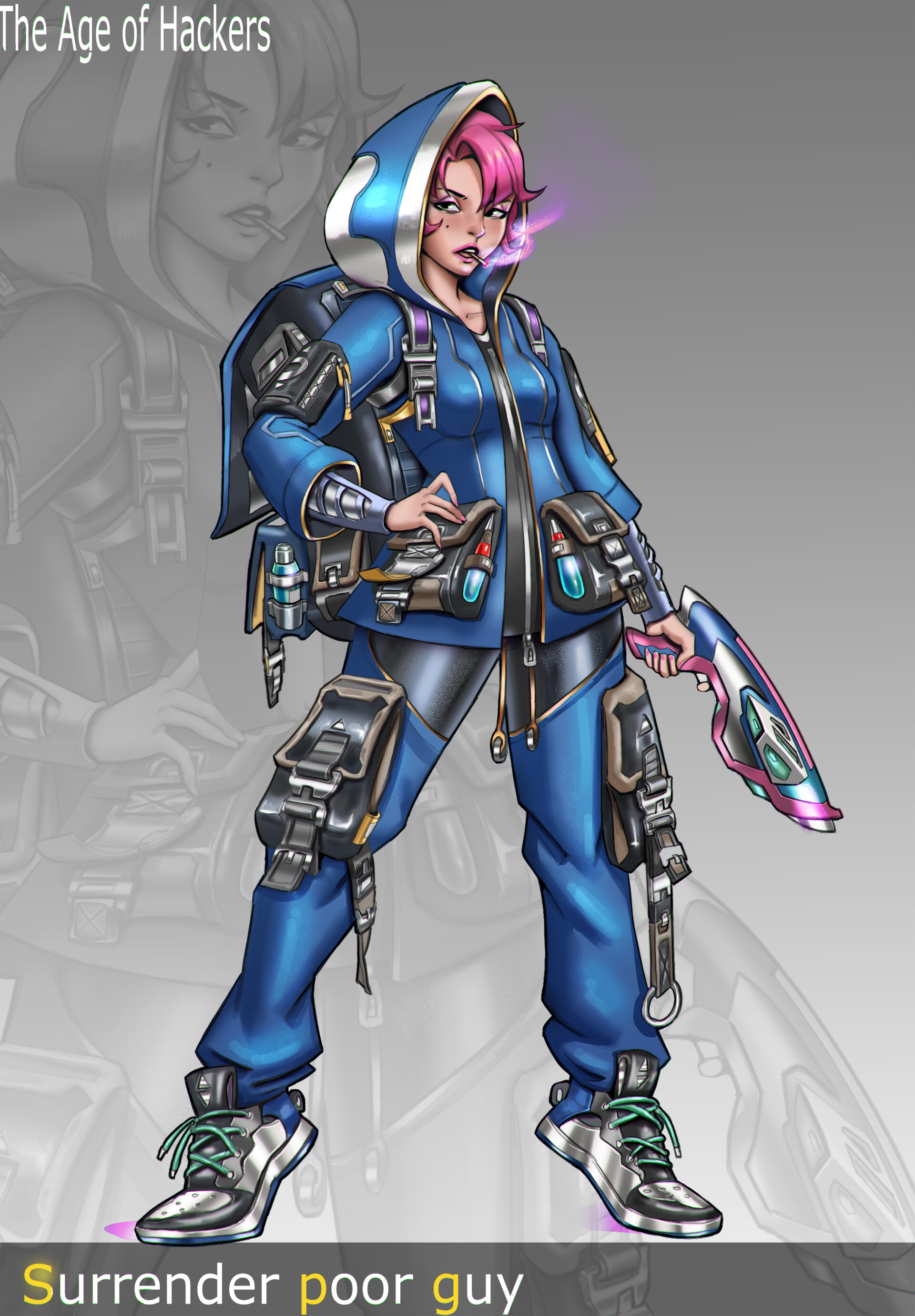 ArtStation - Hacker Girl黑客女孩