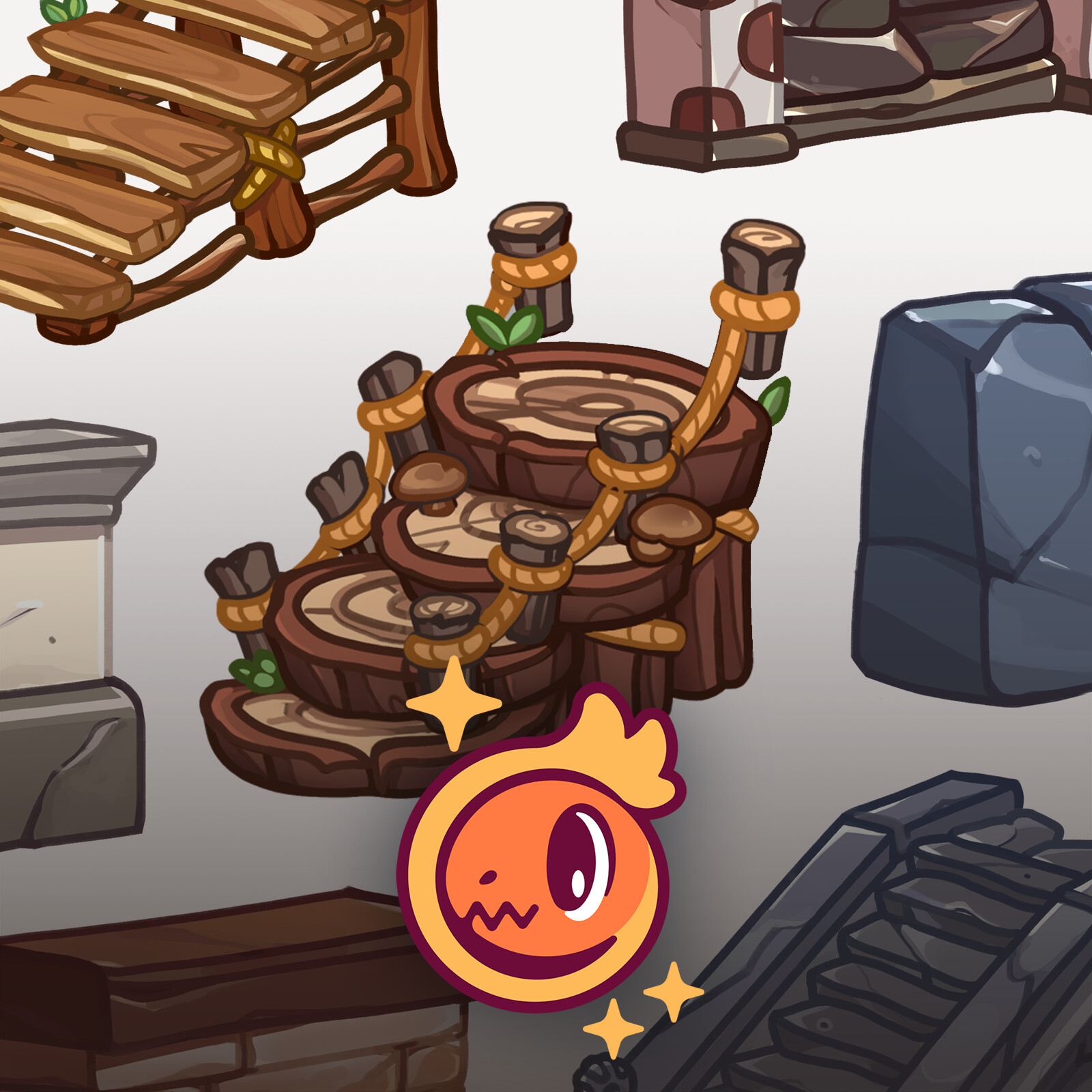 ArtStation - Amber Isle - Wall and Steps - Wall and Floor Textures