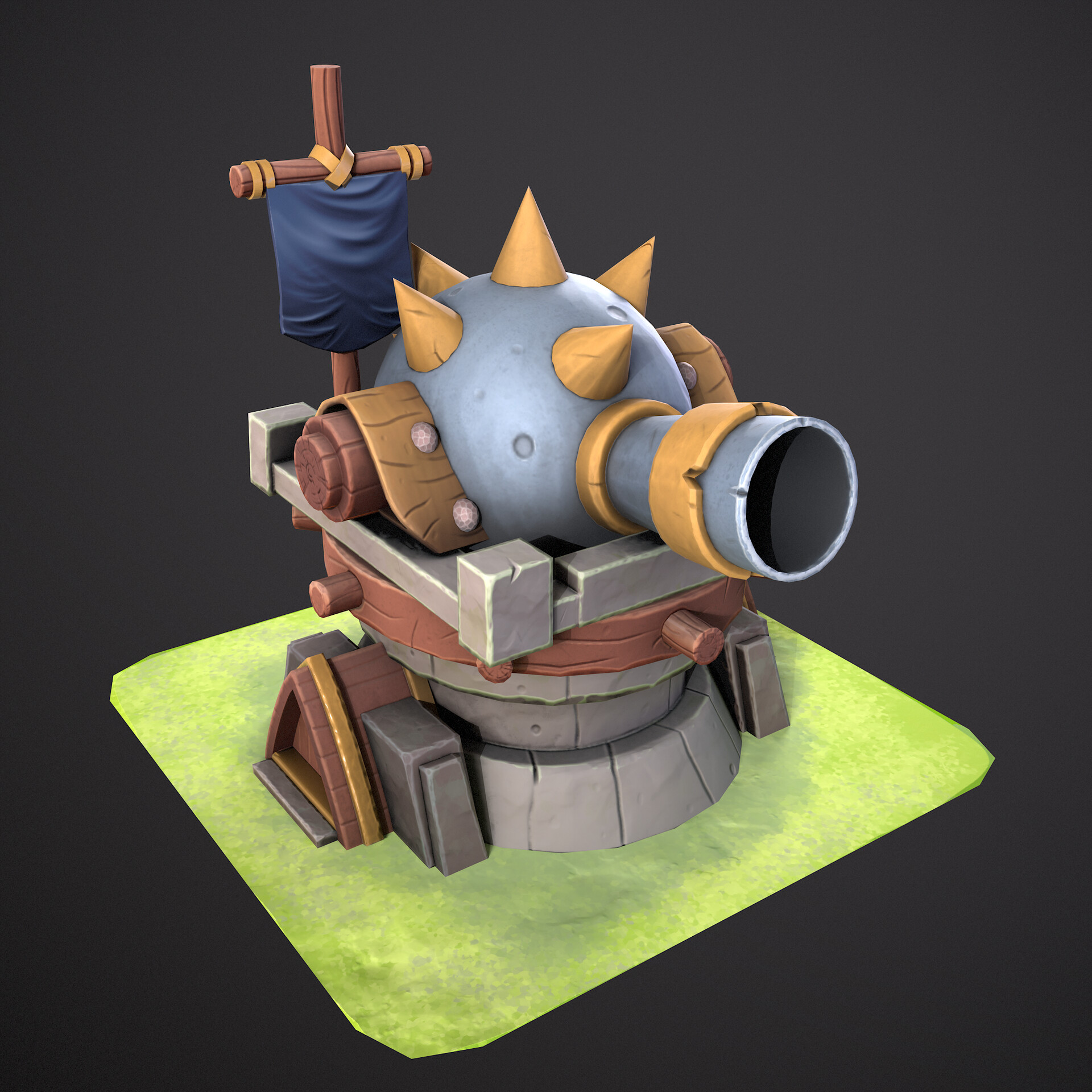 ArtStation - Game Ready Stylized Turret