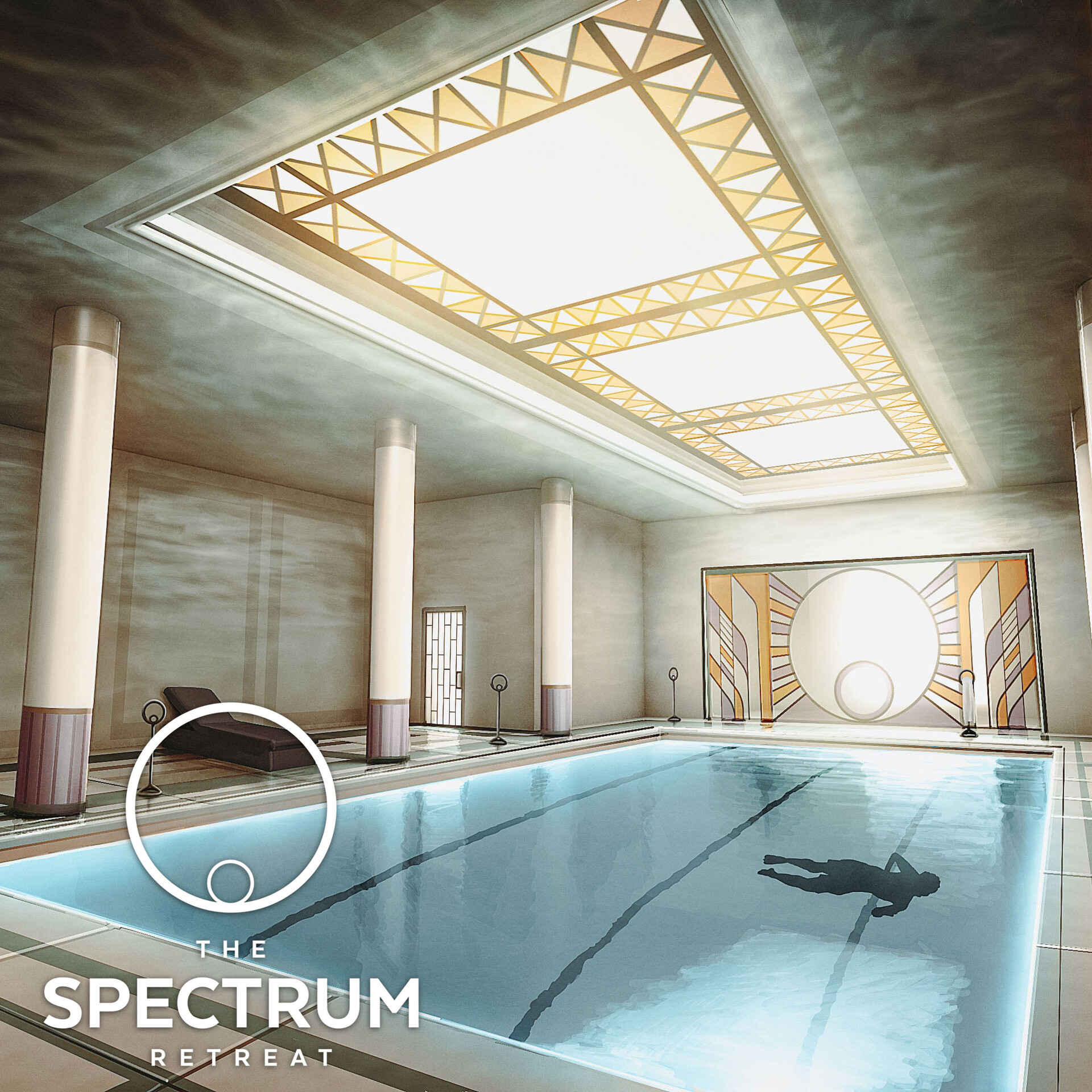 ArtStation - 'The Spectrum Retreat': Penrose hotel pool concept