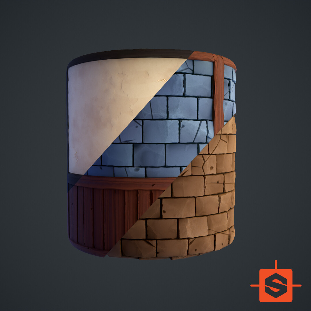 ArtStation - Stylized wall textures