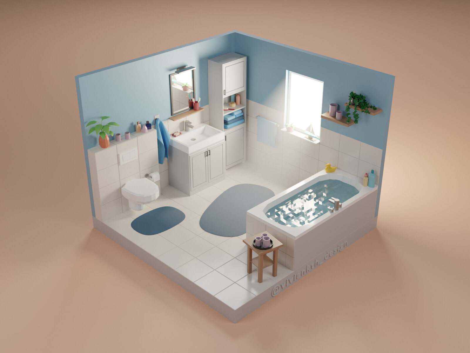 ArtStation - Isometric Bathroom
