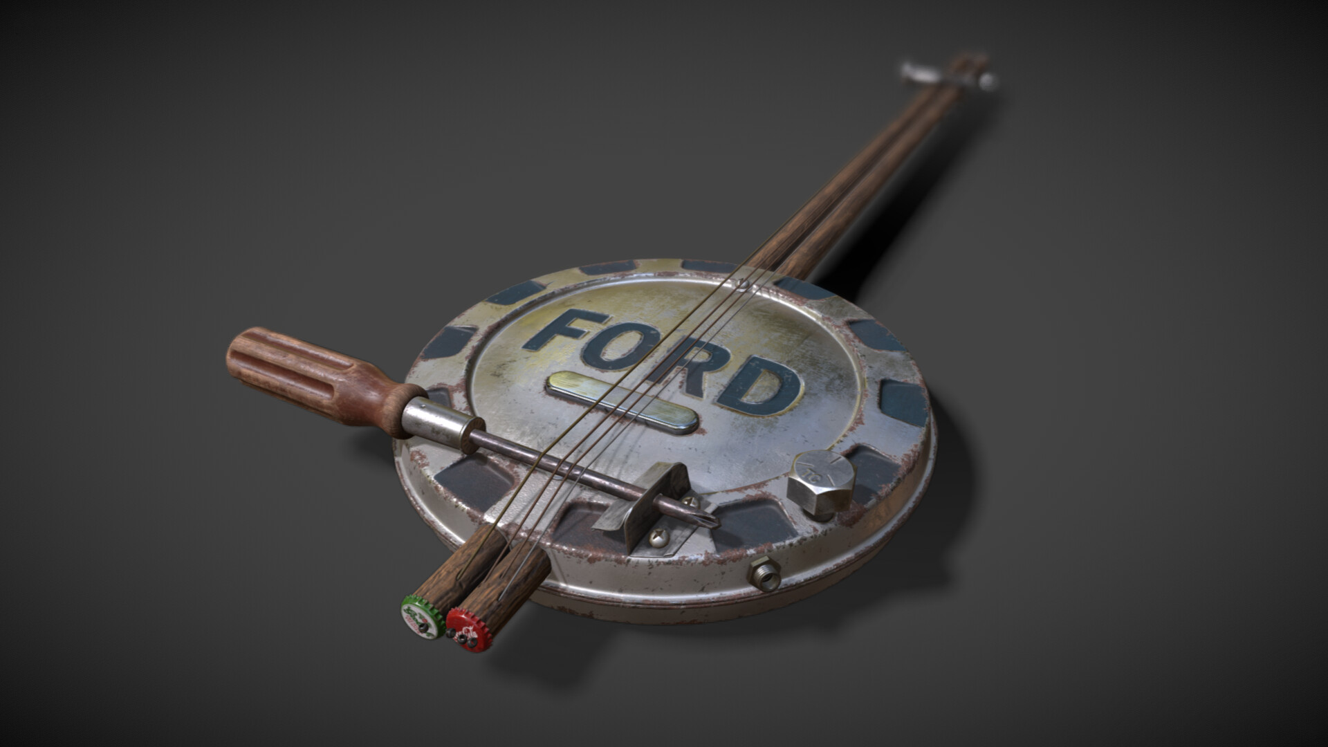 ArtStation - Hubcap Guitar