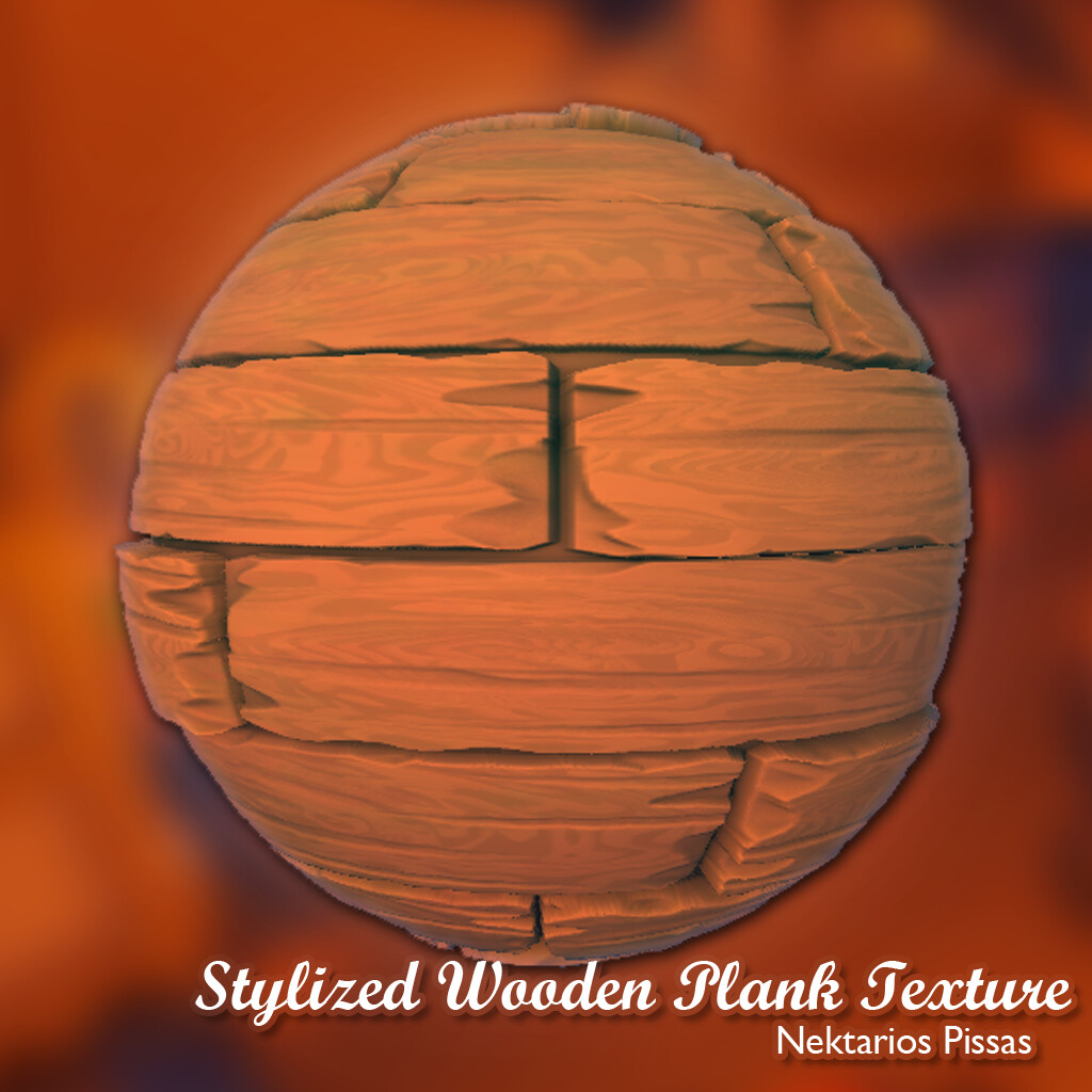 ArtStation - Stylized Wooden Plank Texture