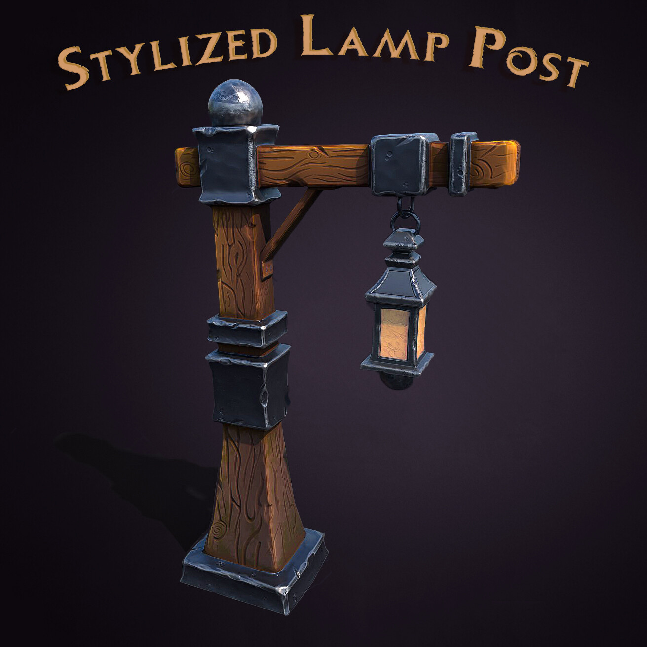 ArtStation - Stylized Lamp Post