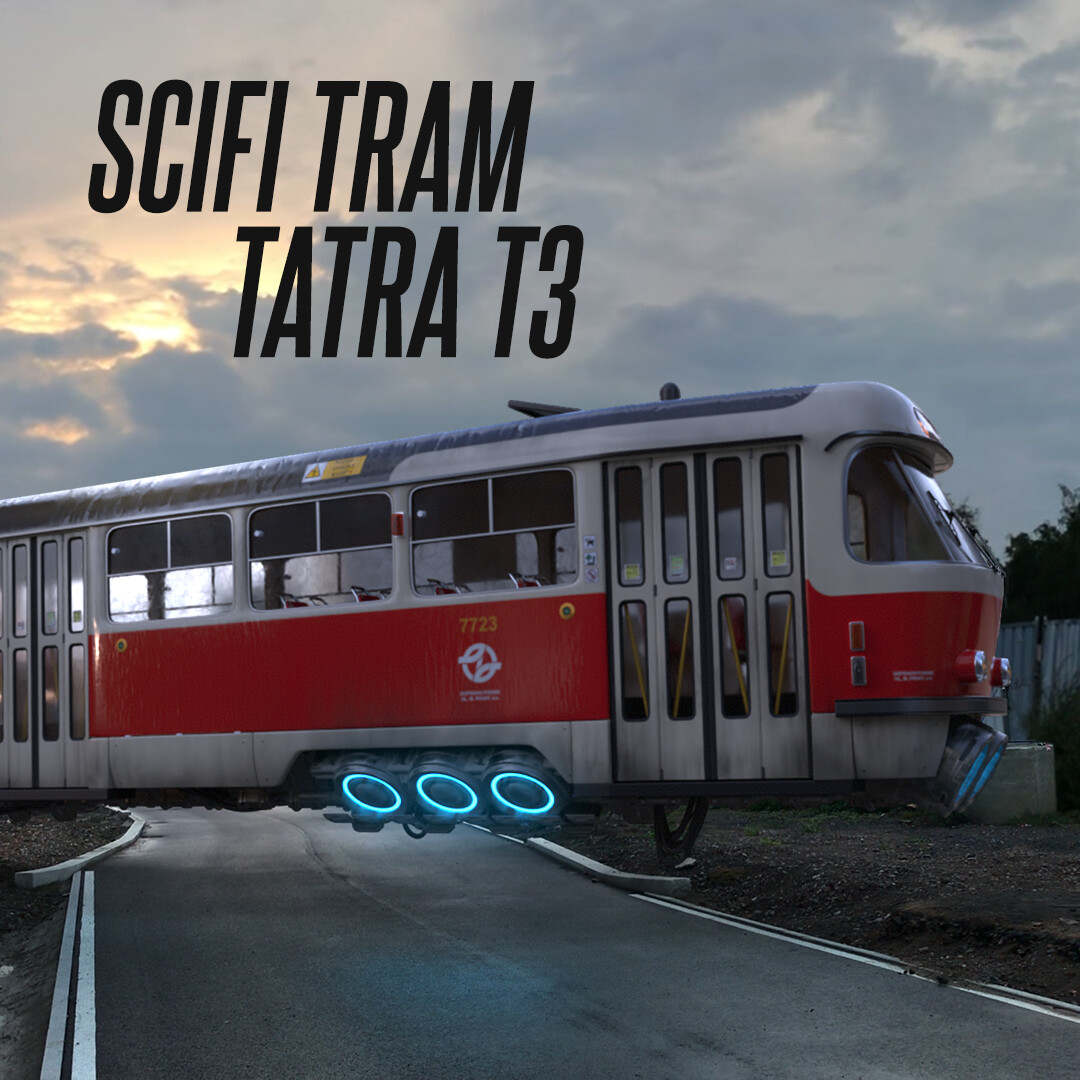 ArtStation - Iconic Czech Tatra T3 tram comes Back to the Future!