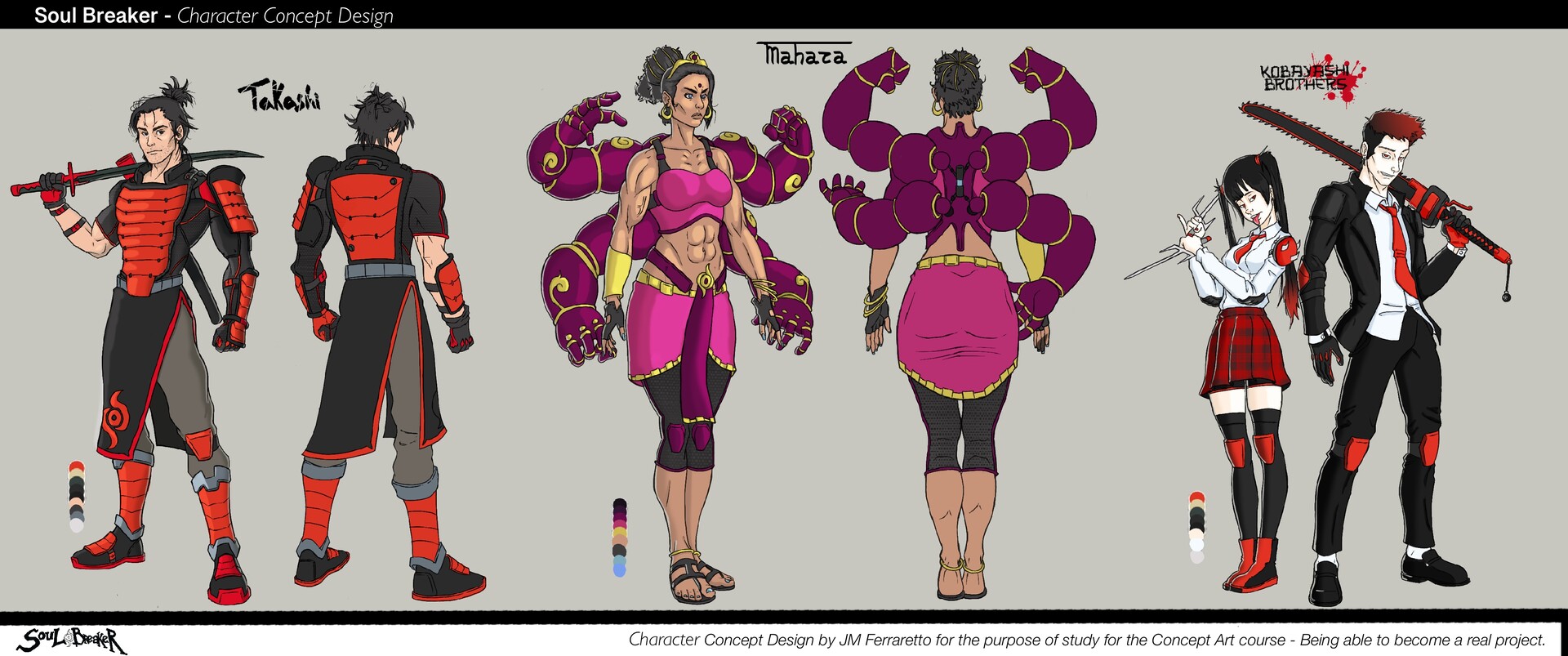 ArtStation - Soul Breaker - Character n Props Concept - Concept Art Course