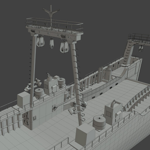 ArtStation - Ocean Wide VR - Trawler Ship - Modeling