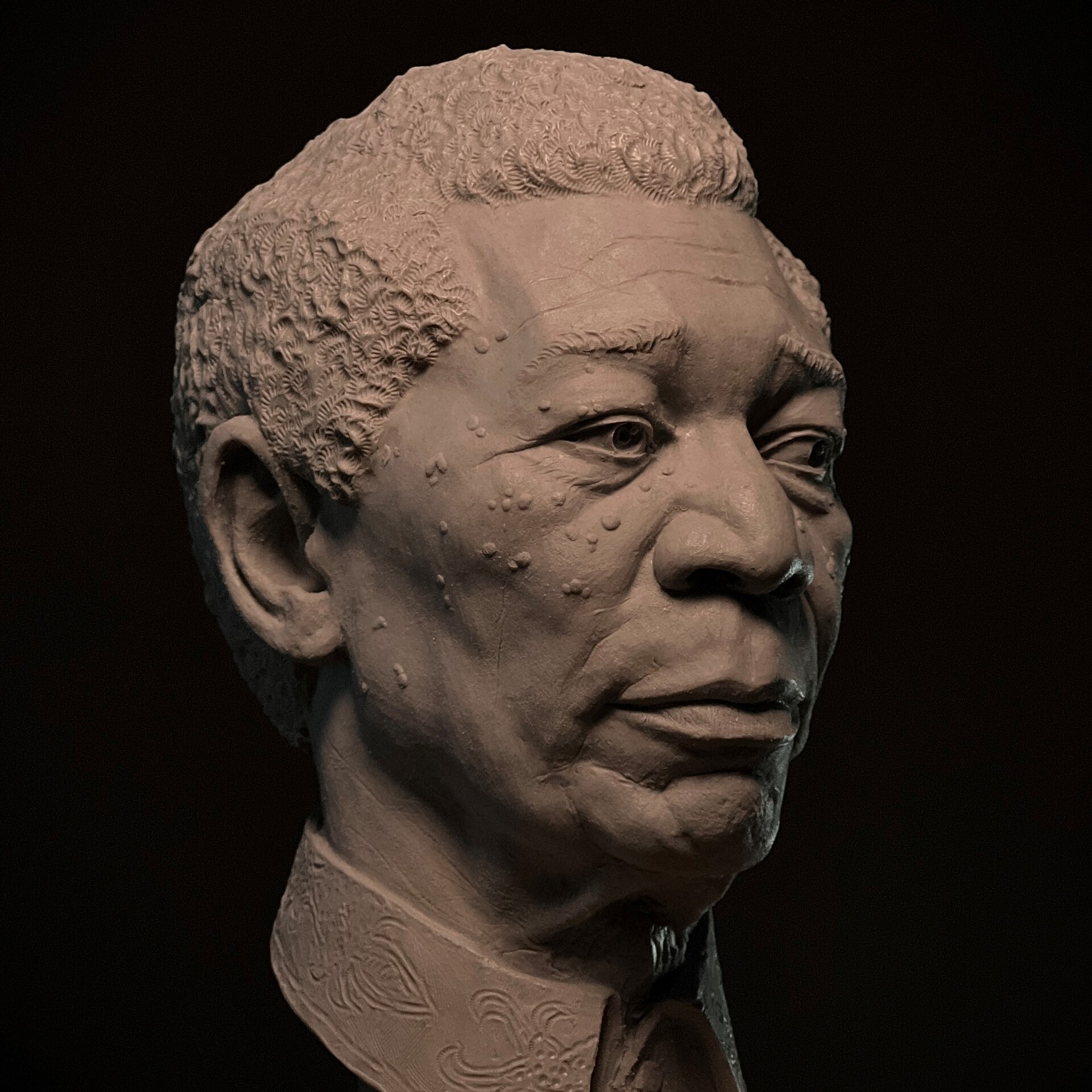 ArtStation - Morgan Freeman (Clay version) - Морган Фриман (Версия из пластилина)