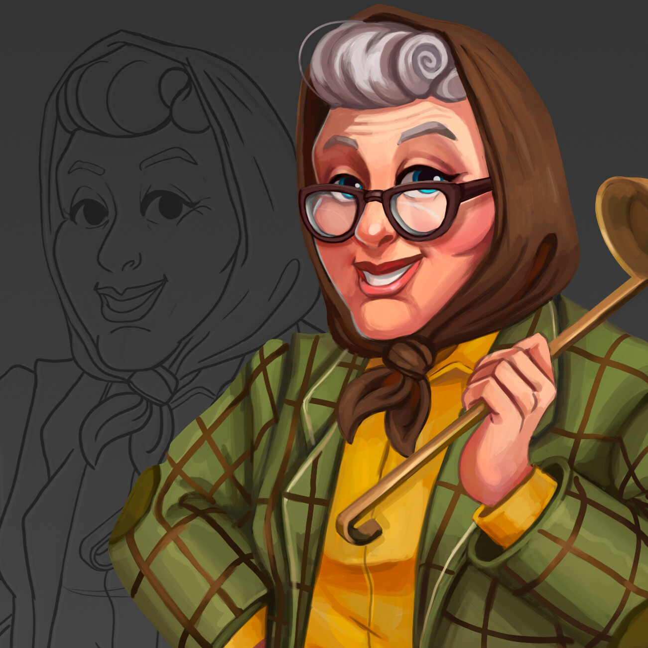 ArtStation - Baba Zina in casual art style