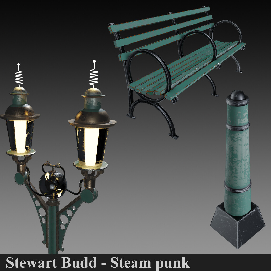 ArtStation - Steampunk Environment Props