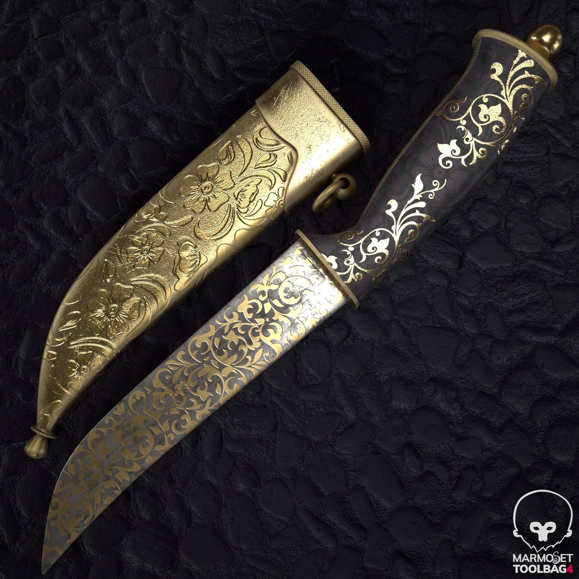 ArtStation - Antique Gold Knife