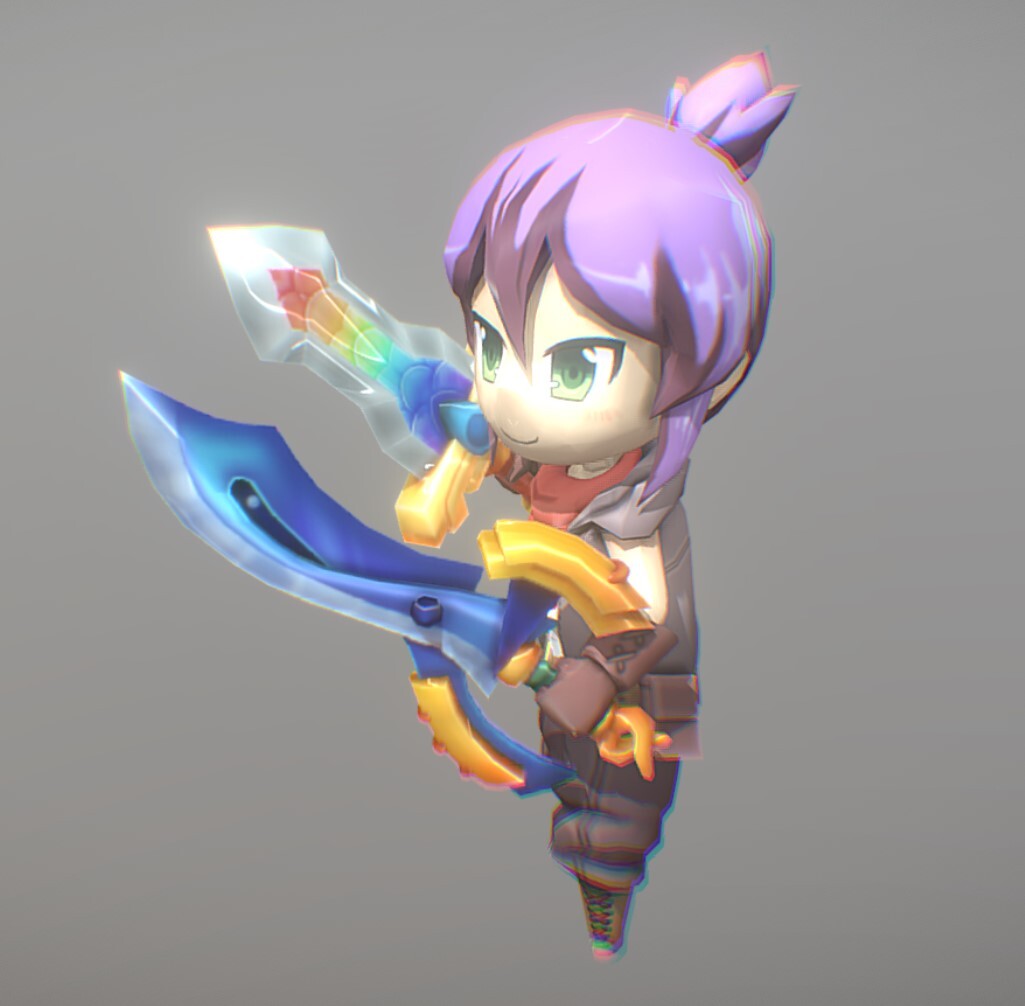 ArtStation - Chibi Dual Sword Character