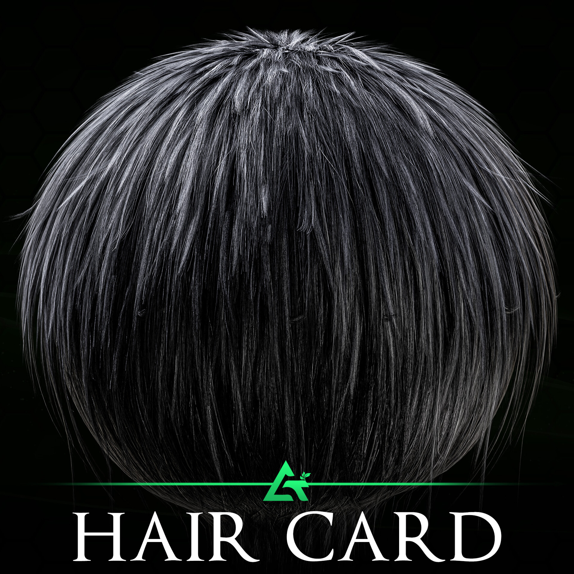 ArtStation - 28 Hair Card PBR Texture for all 3d software