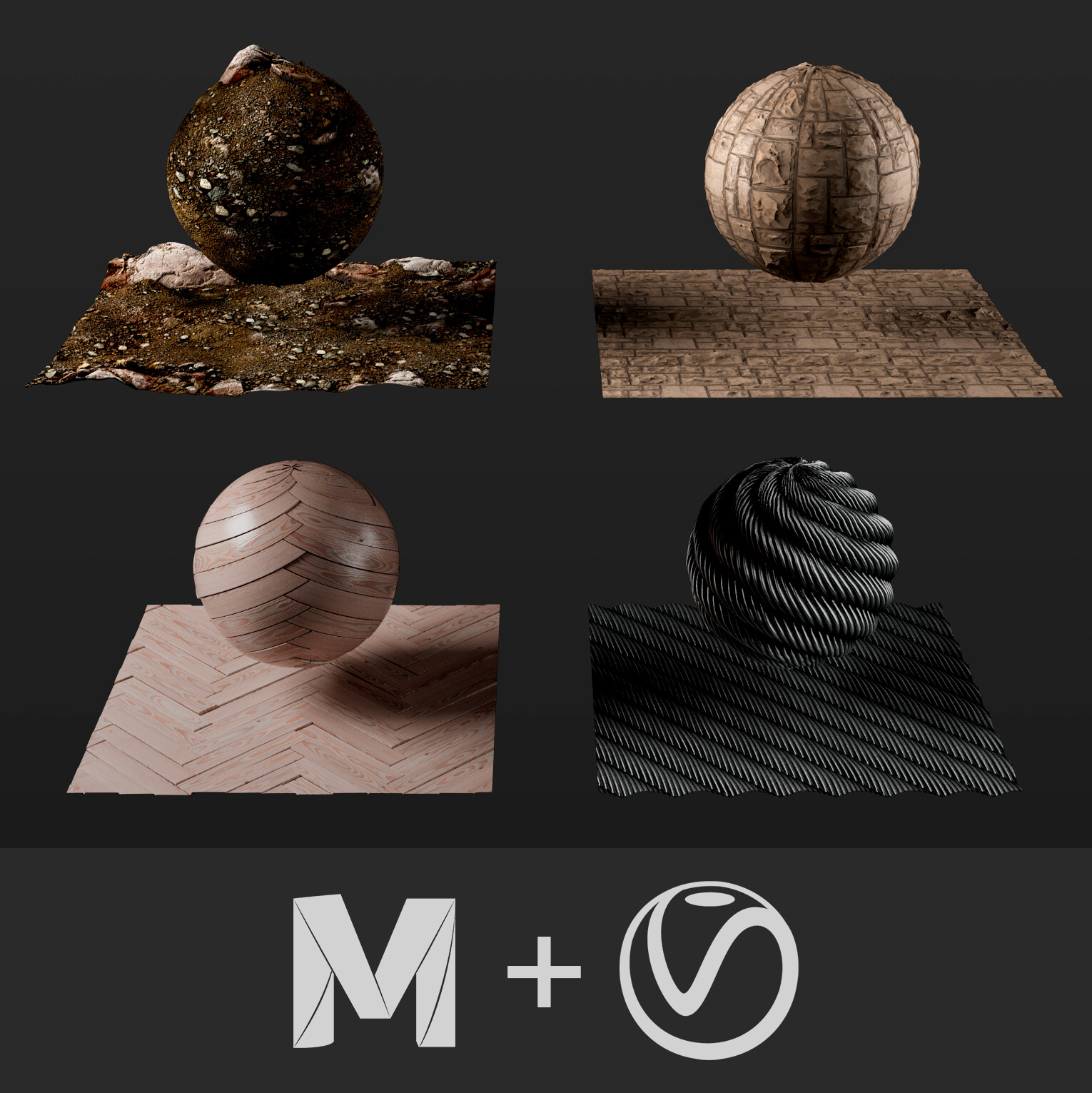 ArtStation - PBR materials showcase in VRay with Maya
