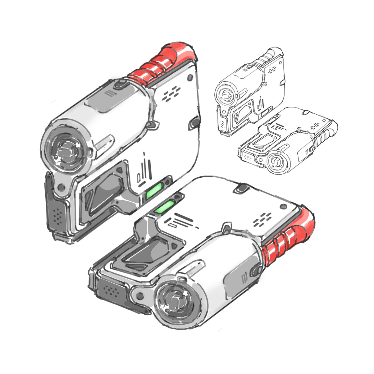 ArtStation - Miscellaneous Sci-fi Object 01 - Handheld Device