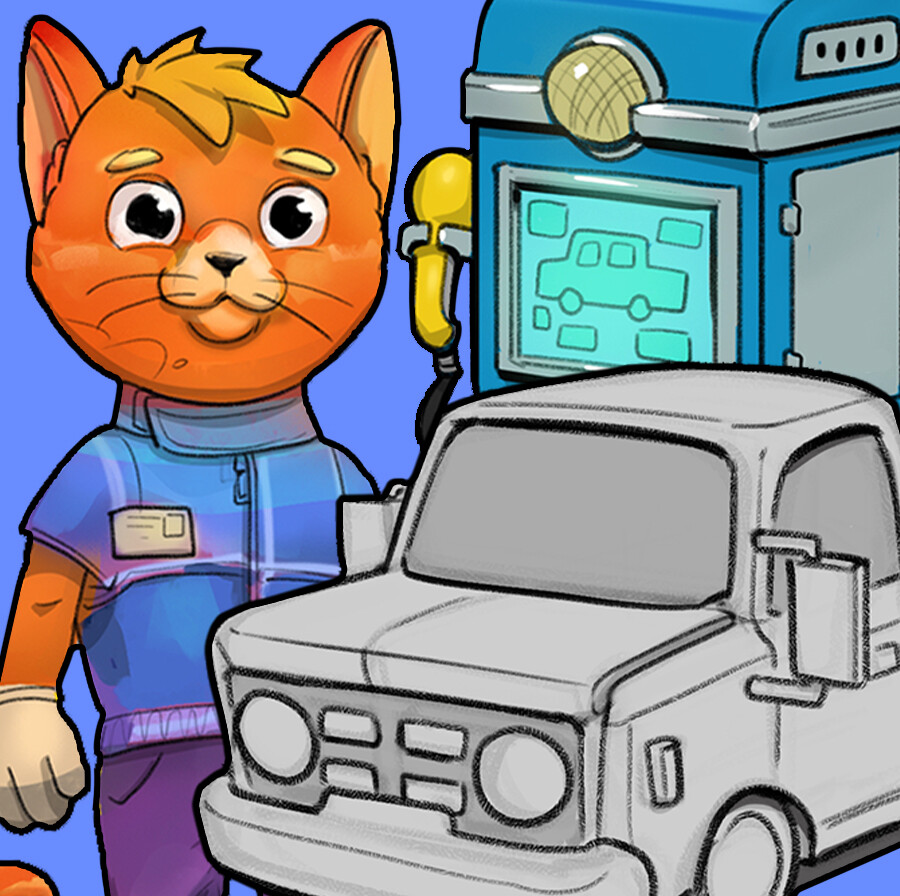 ArtStation - Cat Garage (canceled project; 2021)