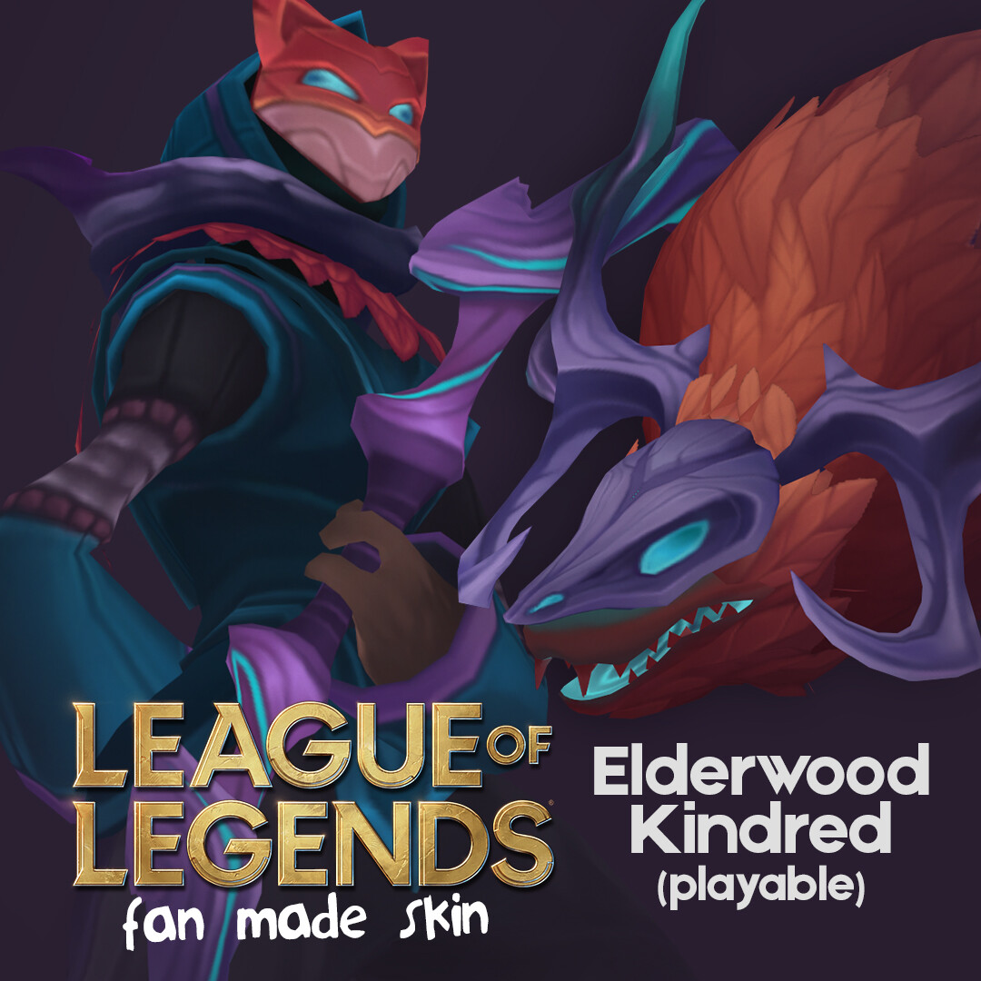 ArtStation - Elderwood Kindred (fan made skin - Playable)