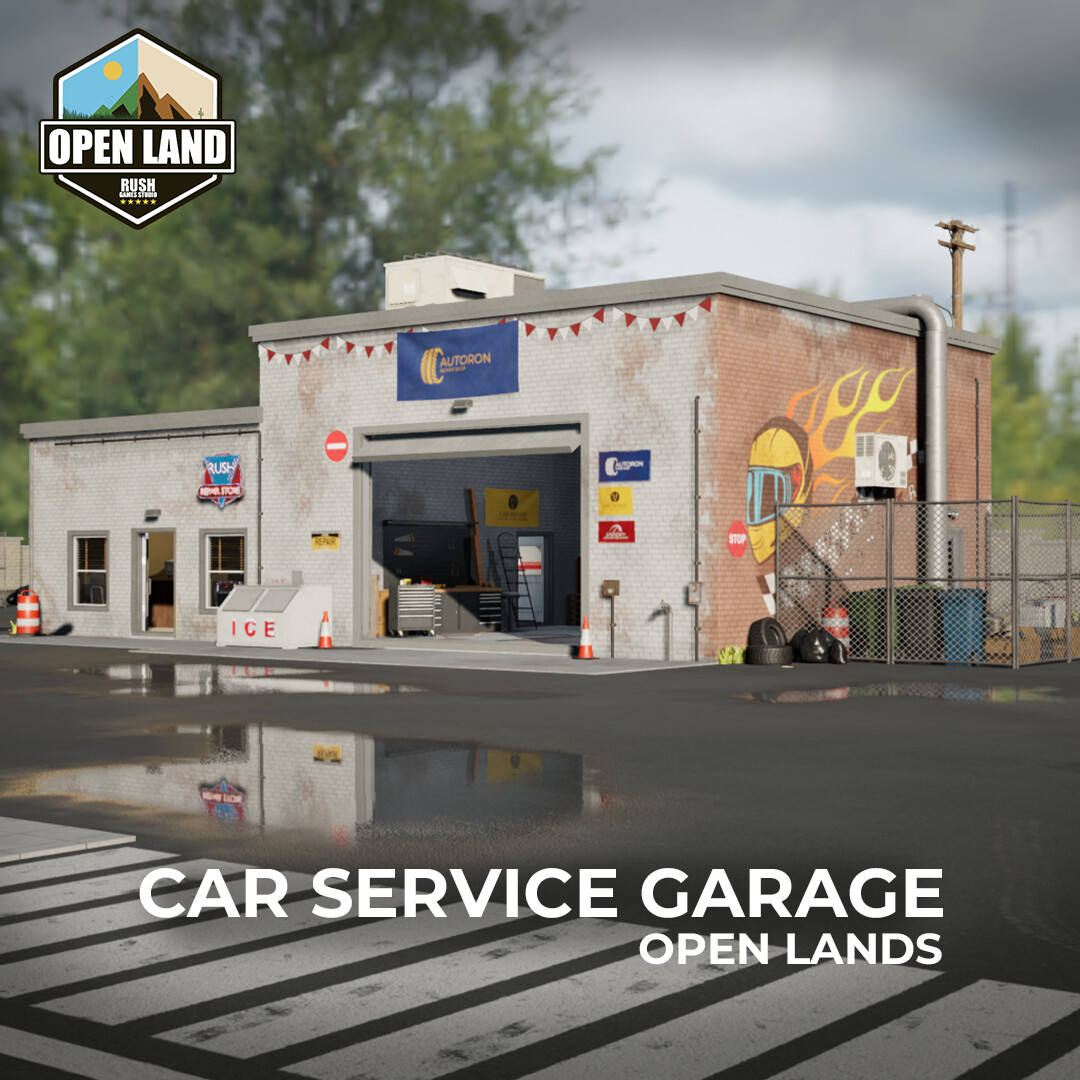ArtStation - CAR SERVICE GARAGE - Day Map