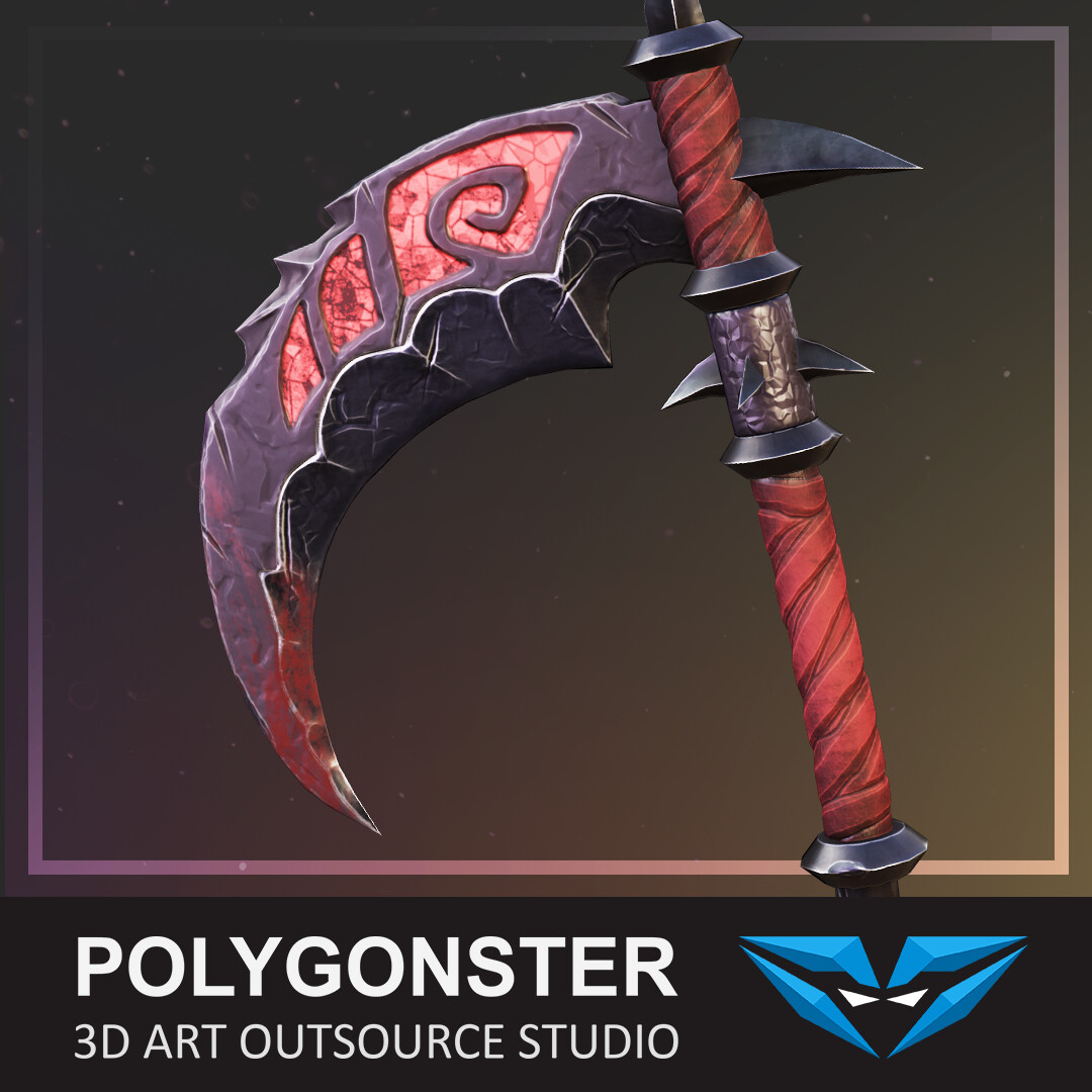 Polygonster Studio - Stylized Scythe