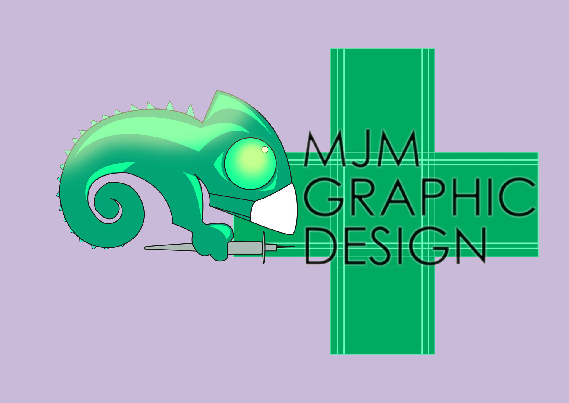 ArtStation - Logo caméléon d'MJM Graphic Design