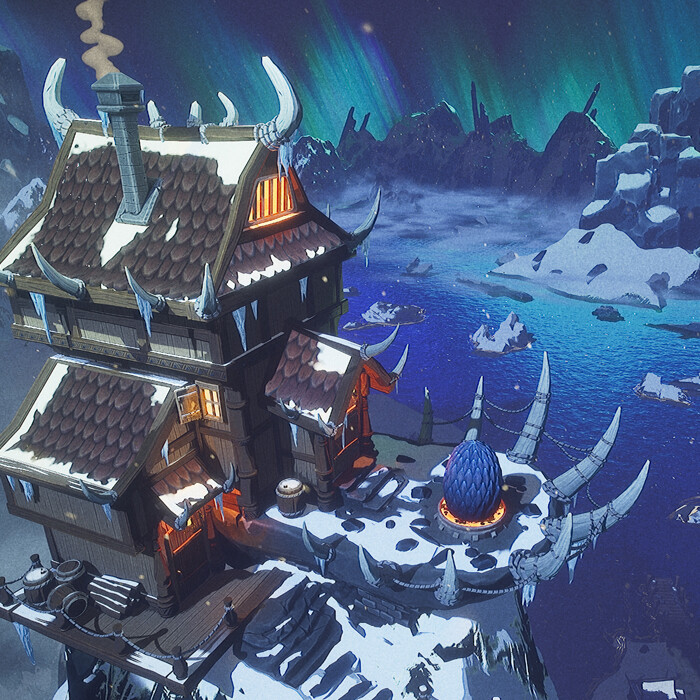 ArtStation - Ice Dragon Outpost