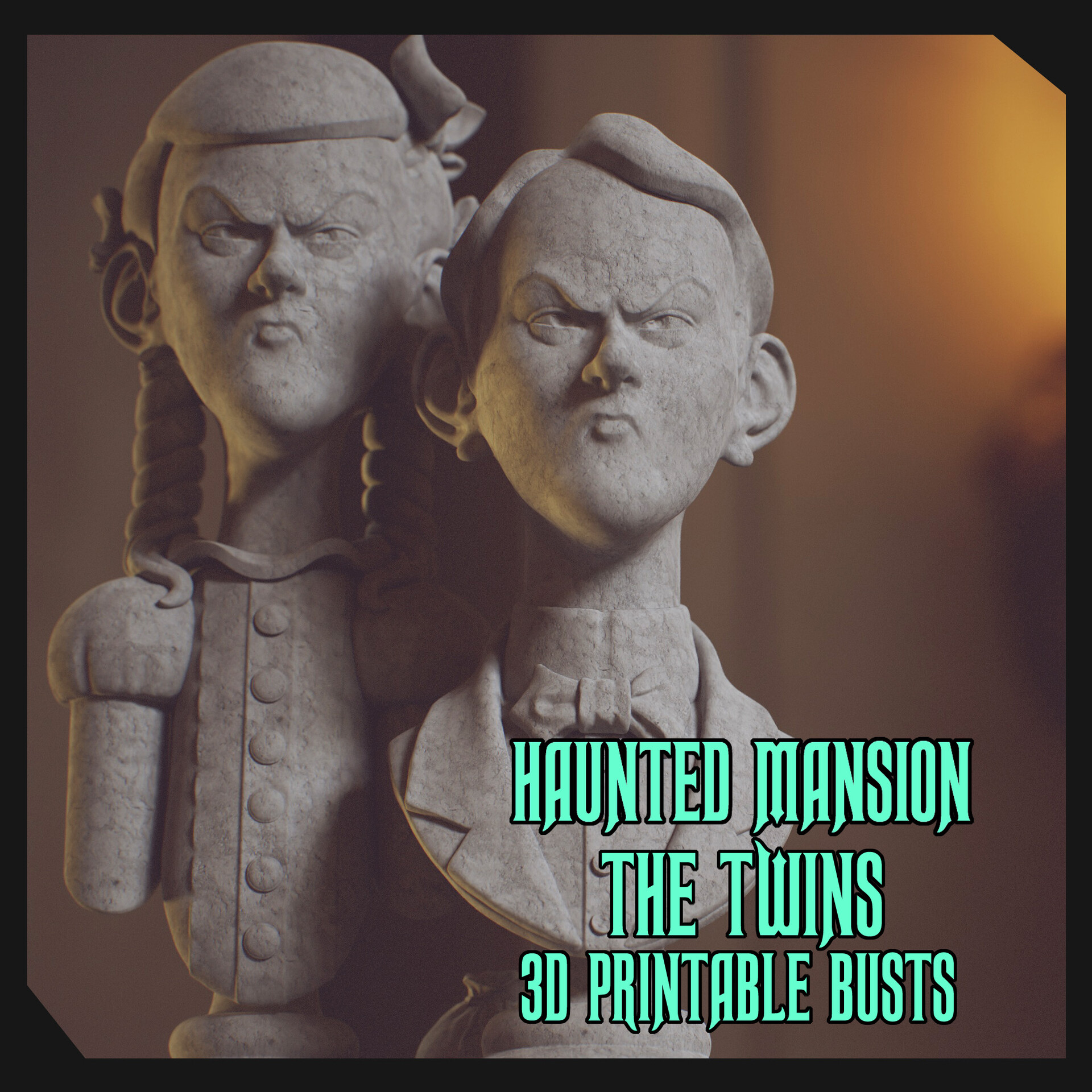 Sergio Gabriel Mengual - The Twins 3D Printable Busts