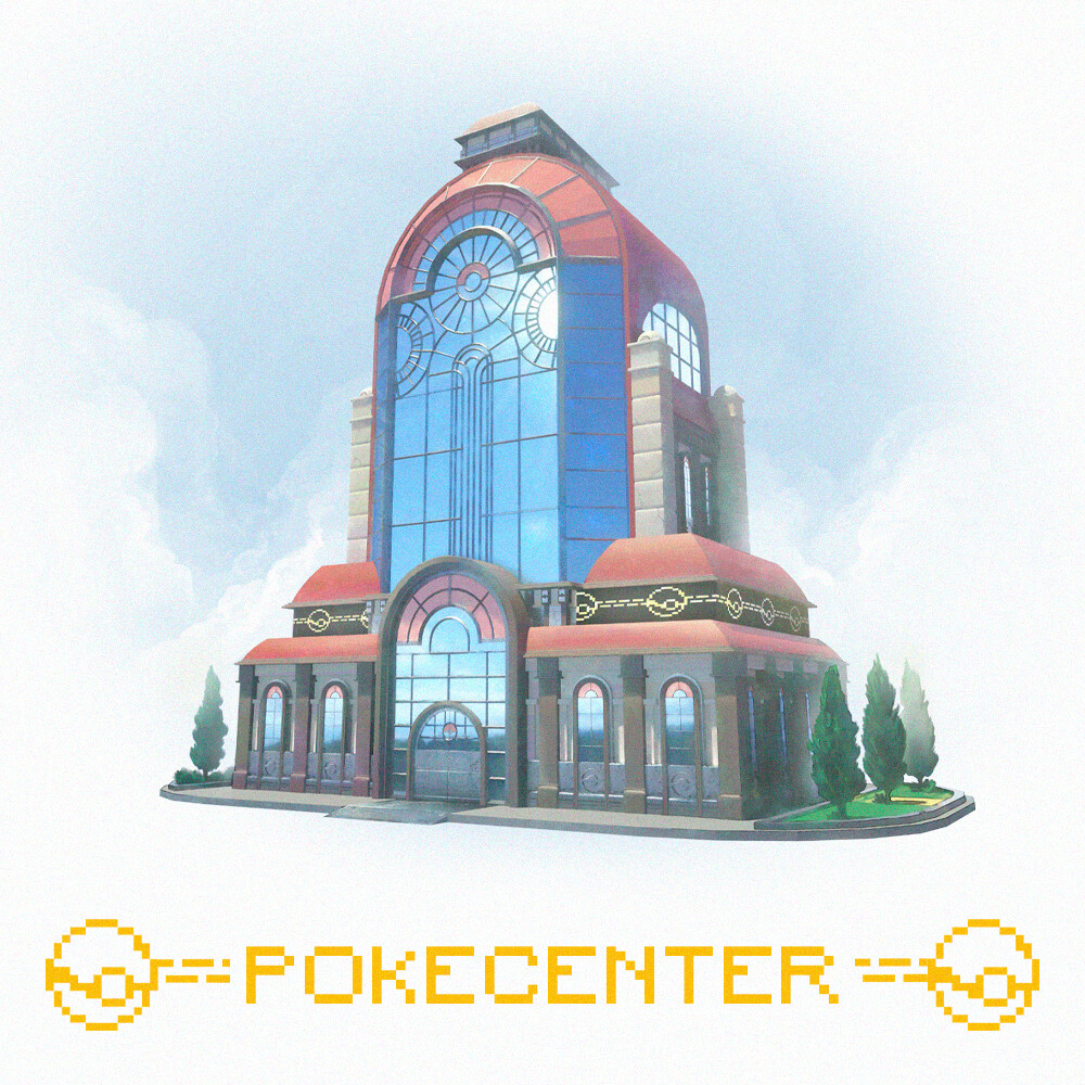 ArtStation - Pokecenter Evolution - Concept