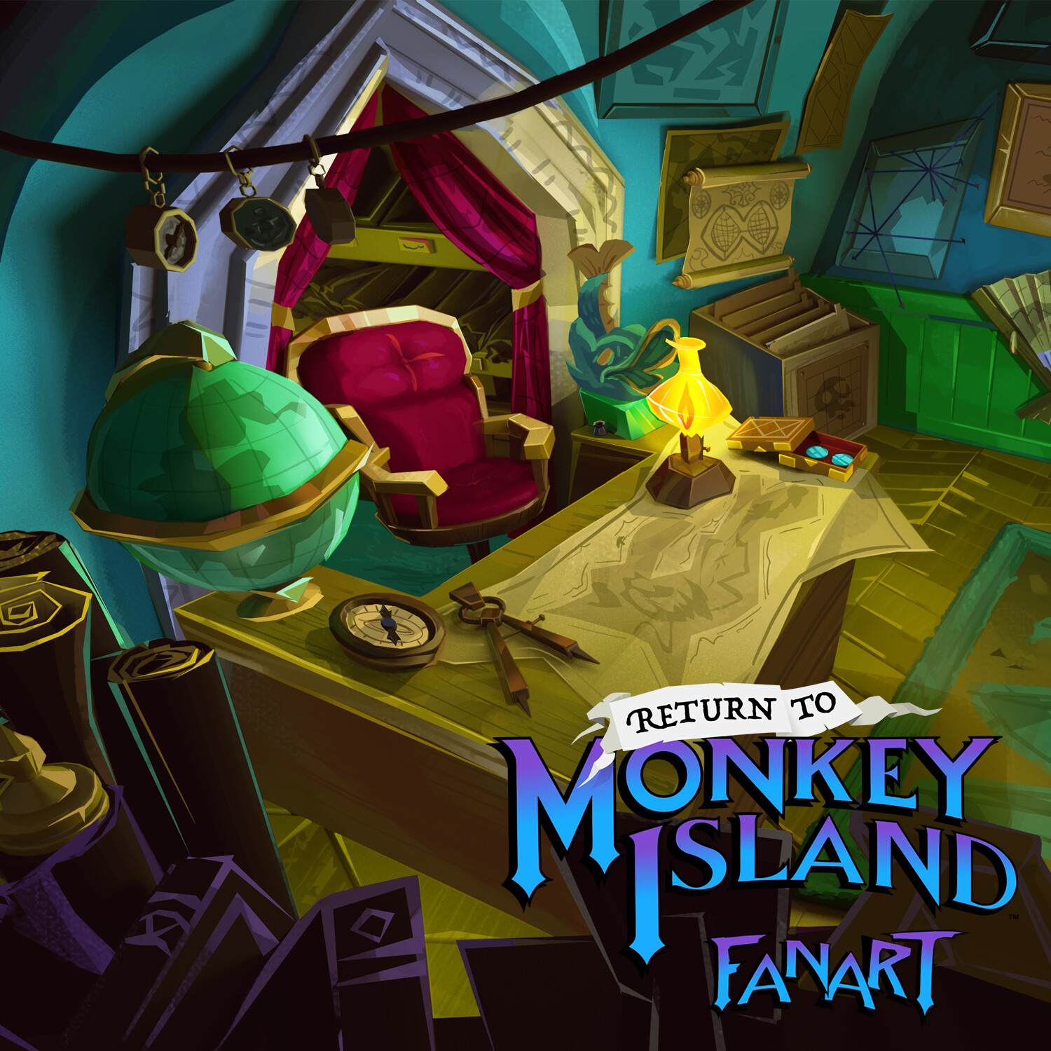 ArtStation - Fanart [Return to Monkey Island] Wally's Shop