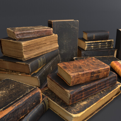 ArtStation - Photogrammetry - Antique Books