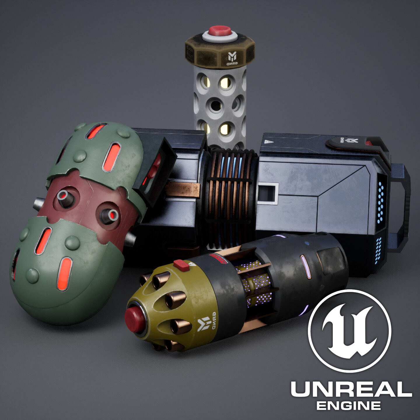 ArtStation - Futuristic Grenades