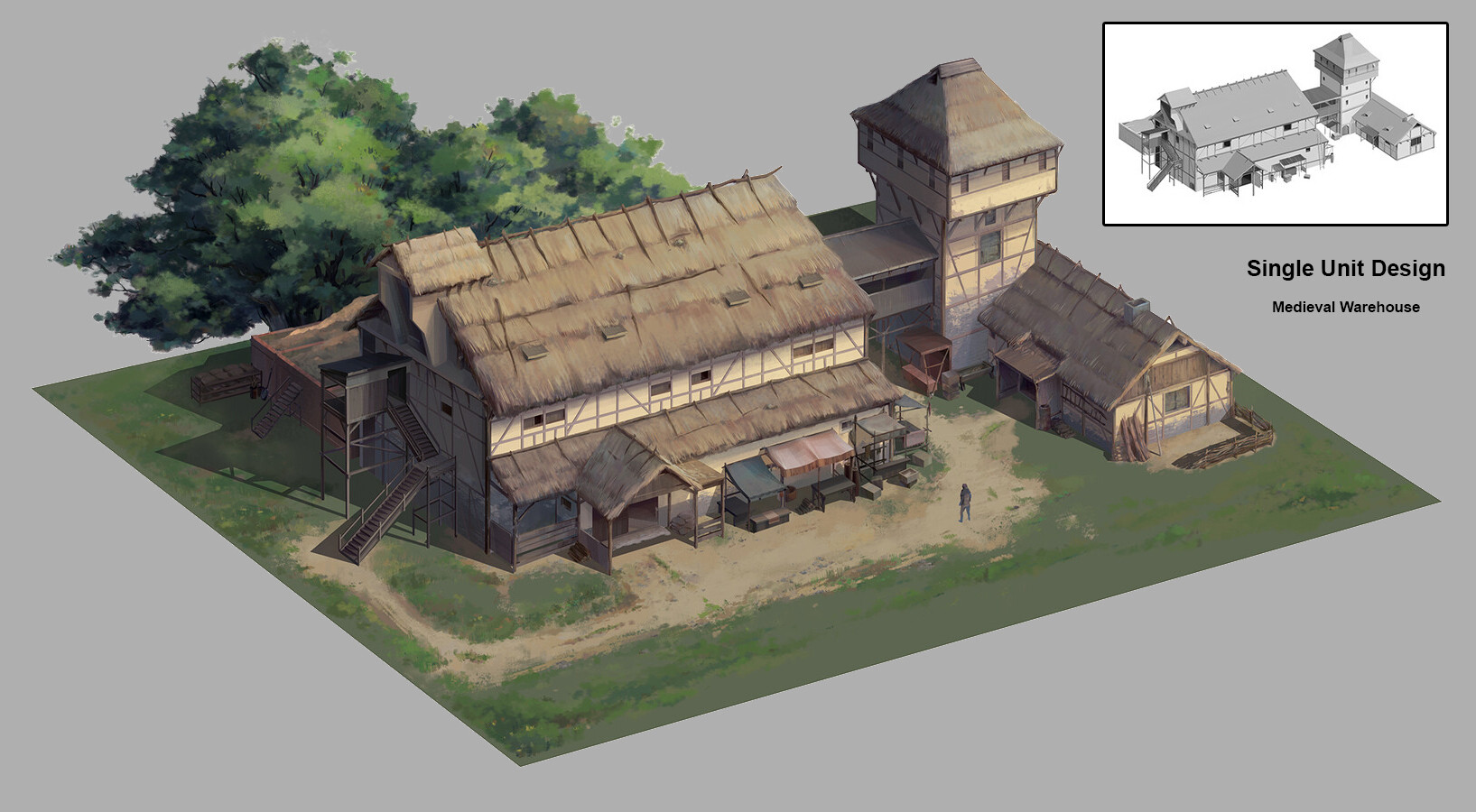 ArtStation - Single Unit Design_Medieval Warehouse