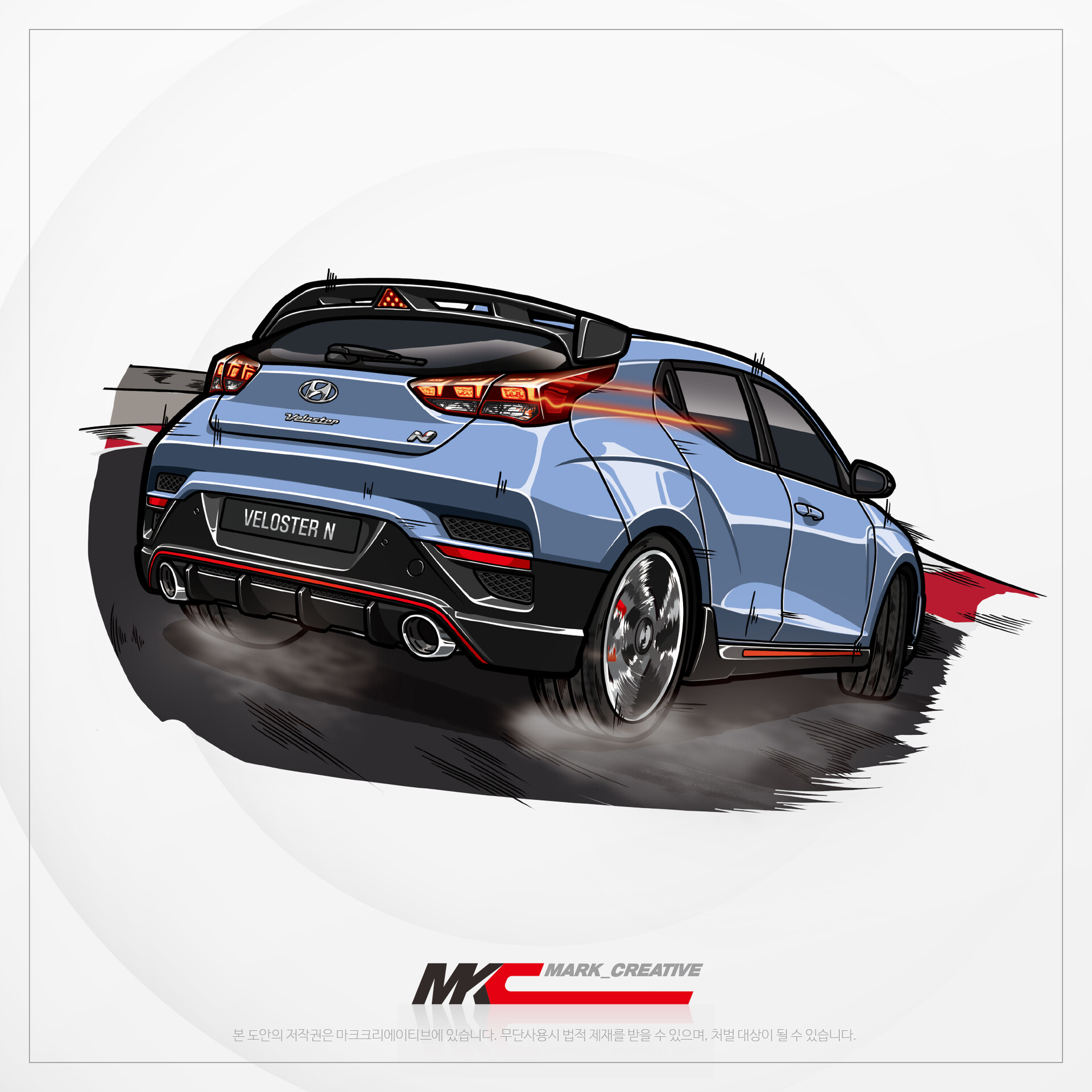 ArtStation - Hyundai Veloster Artwork