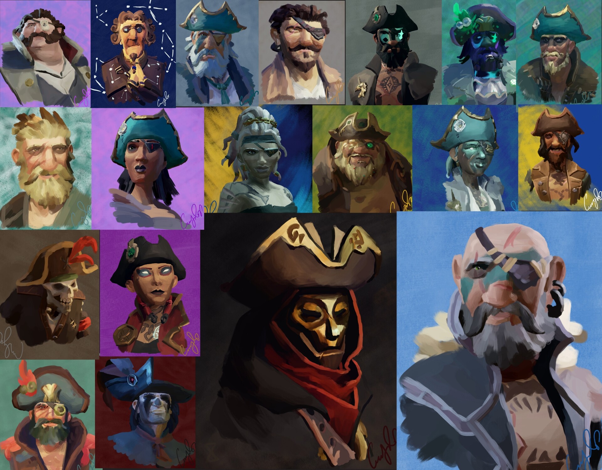 ArtStation - Sea of Thieves Pirate Portraits