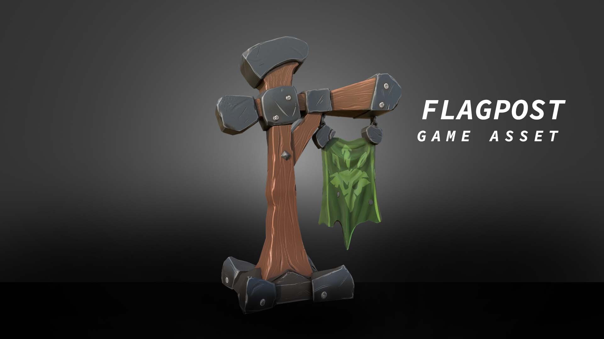 ArtStation - Flagpost Game Asset