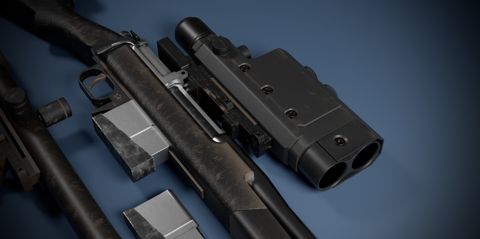 ArtStation - MGS V Renov rifle model \ prop