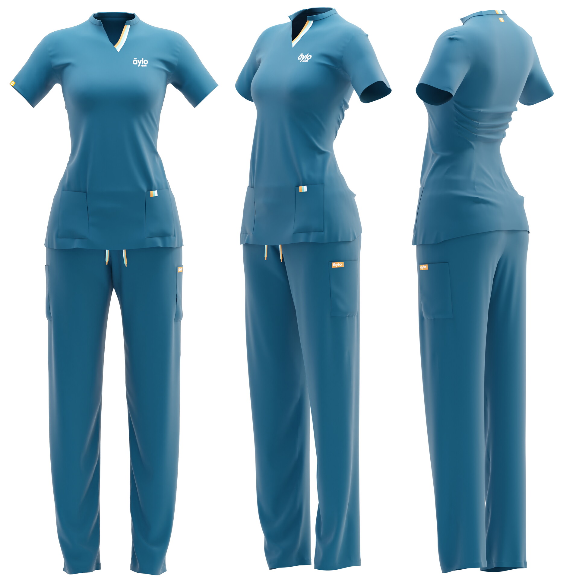 ArtStation - Medical Scrubs - 3D Clothes Sim & Retopology