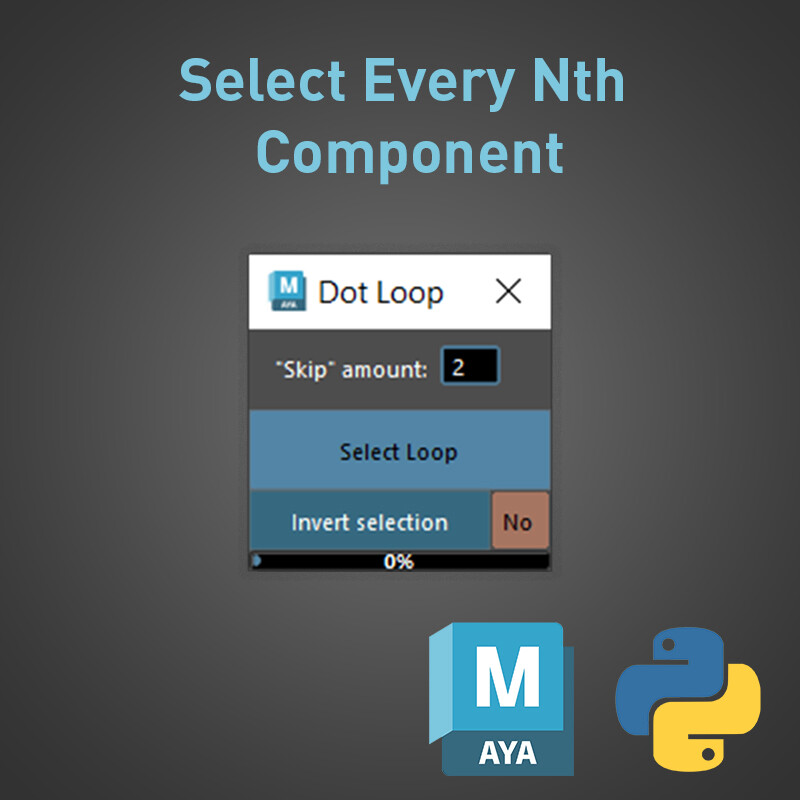 ArtStation - Select Every Nth Component - Script for Maya